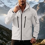 VEKDONE Hooded Soft-shell Jackets Mens Full Zip Water-Resistant ...