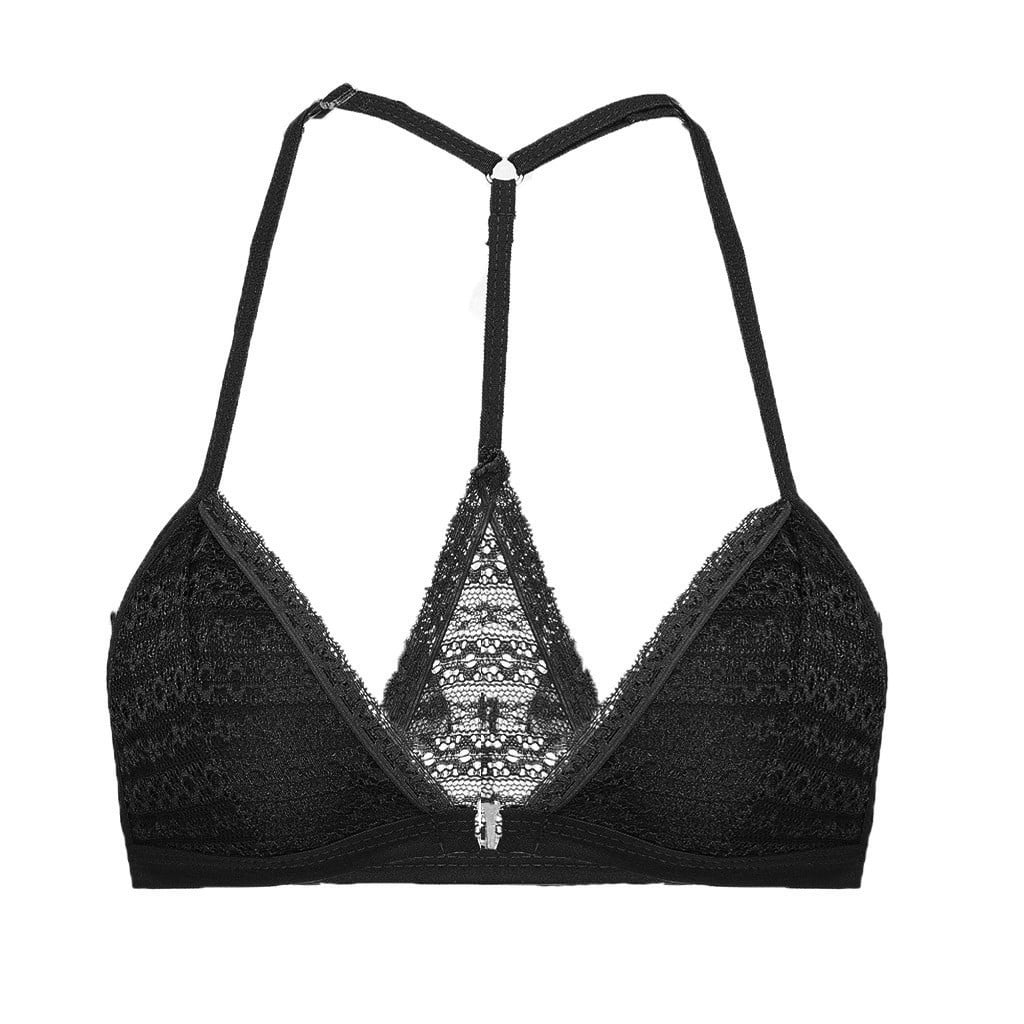 VEKDONE Lace Bralette Spaghetti Strap Bra for Women Everyday Bra Padded ...