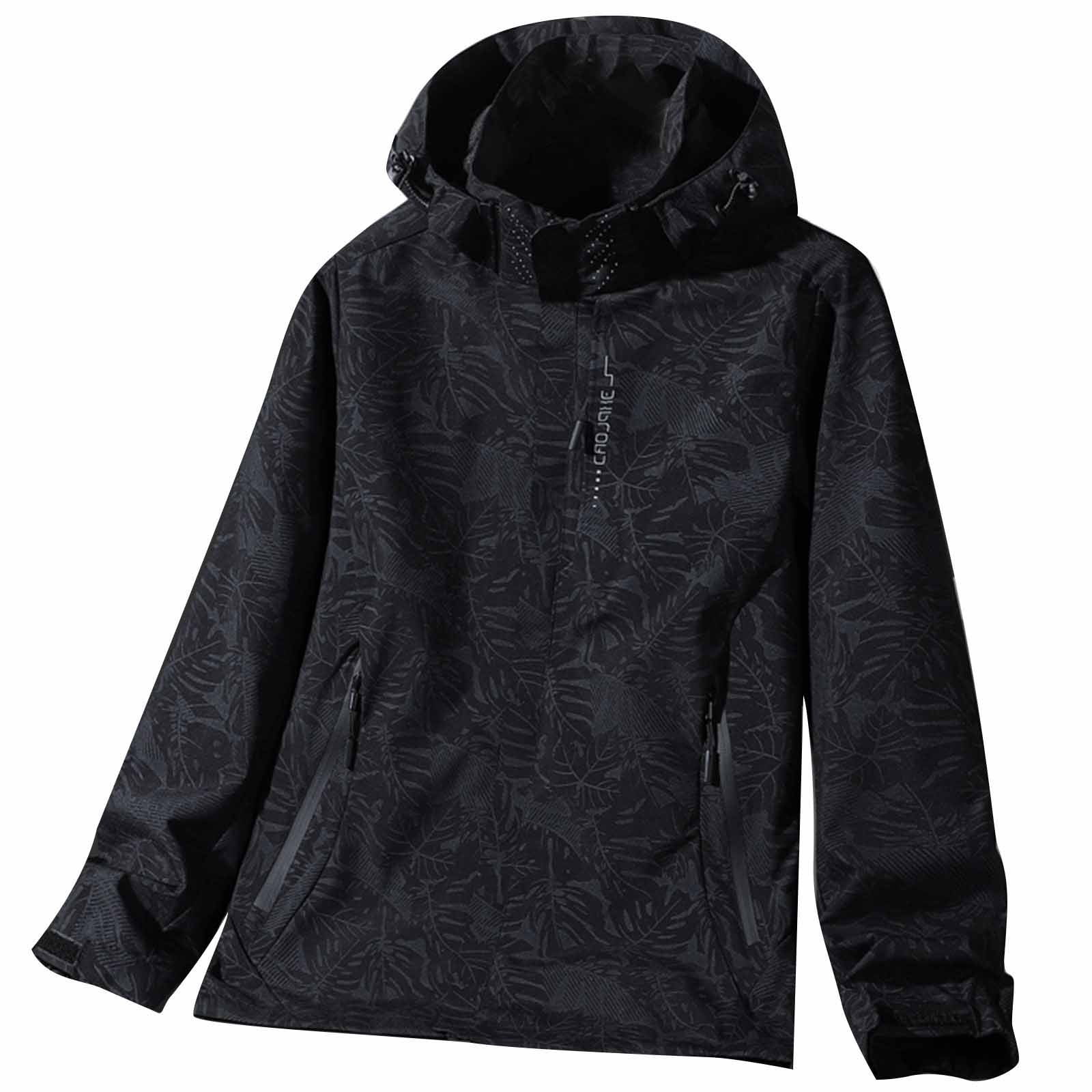VEKDONE Rain Jacket for Women Waterproof Coat Fall Thin Active Outdoor ...