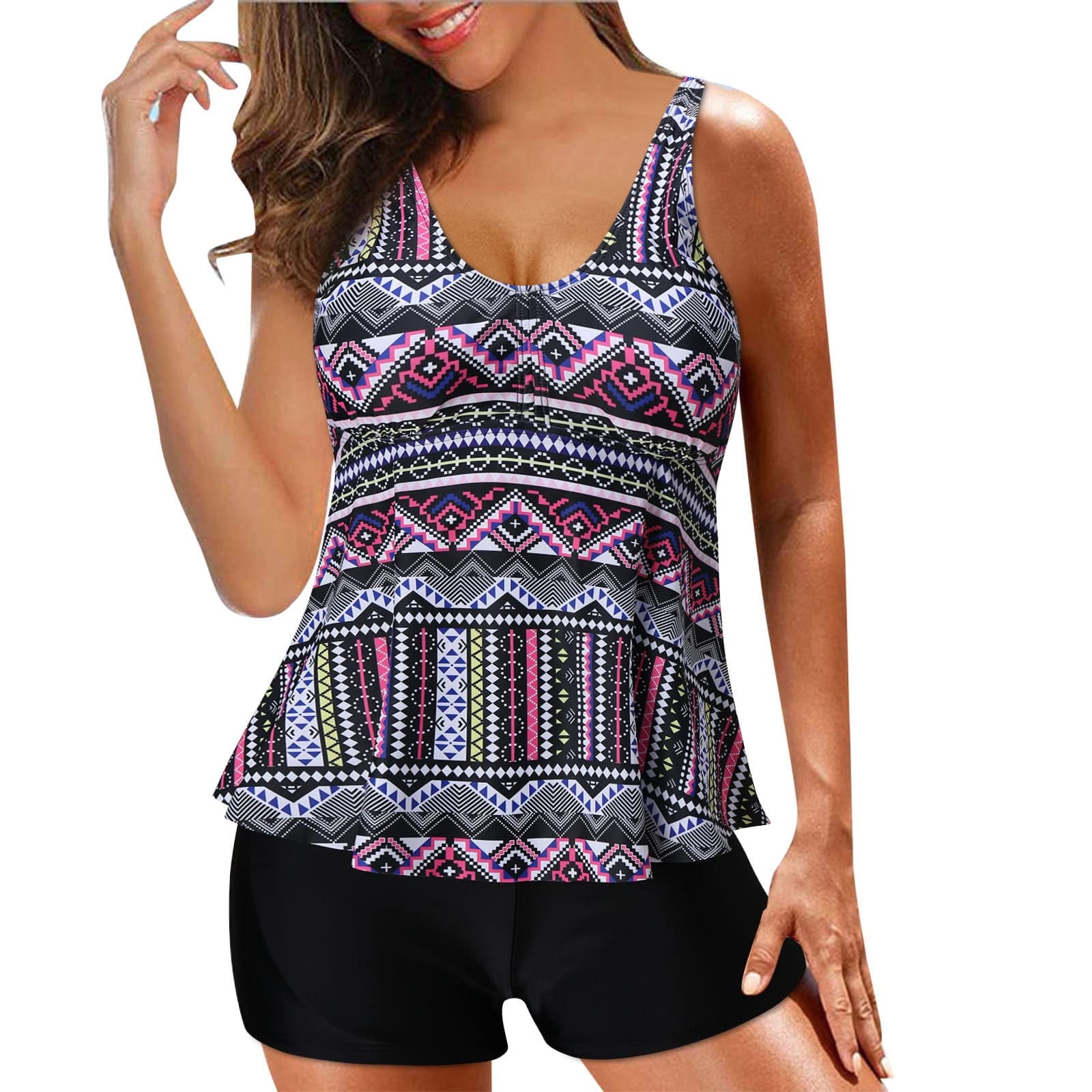 VEKDONE Sexy Tankini Bathing Suit for Women 2024 Clearance Trendy Print ...