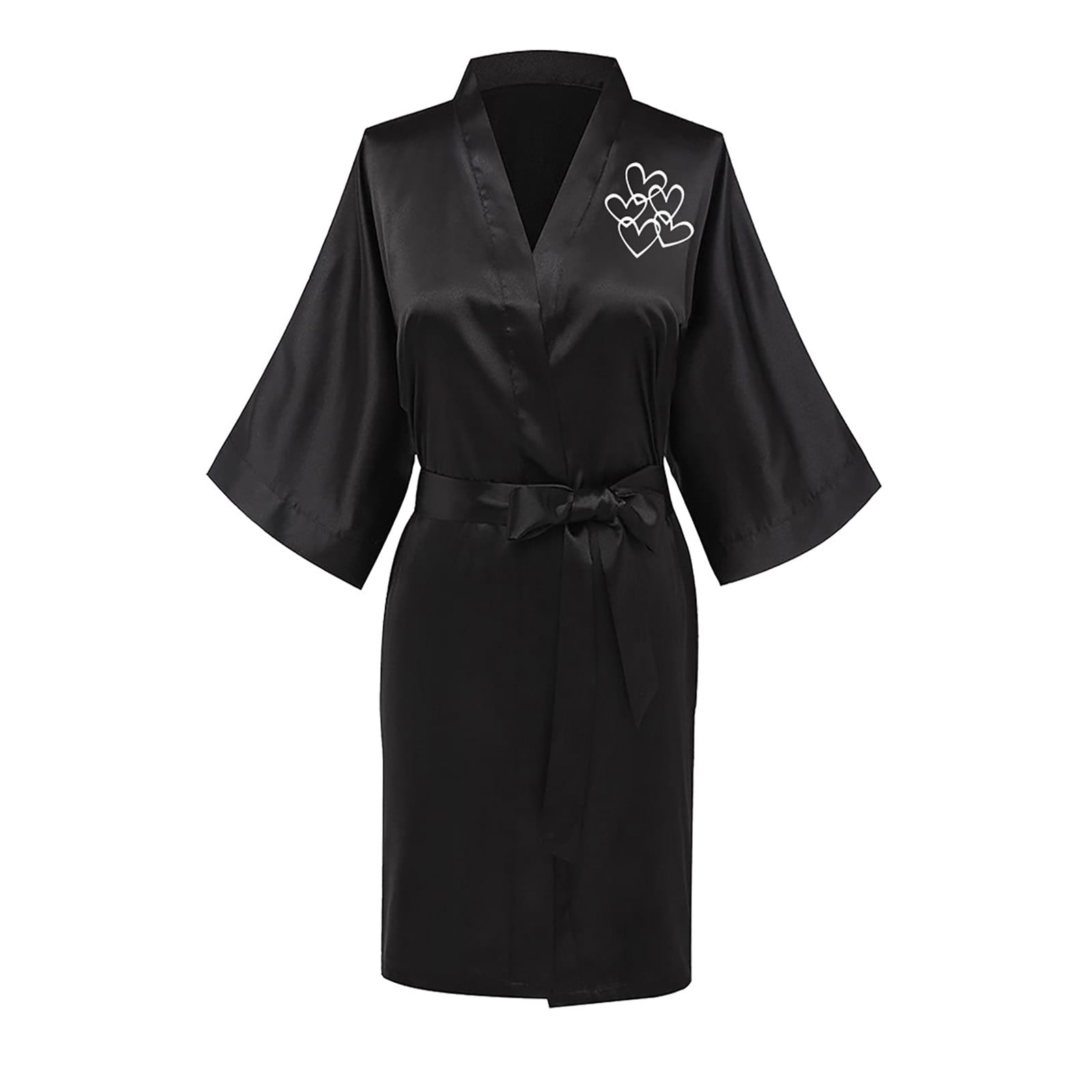 VEKDONE Valentine's Day Love Heart Print Robe for Women 2025 Clearance ...