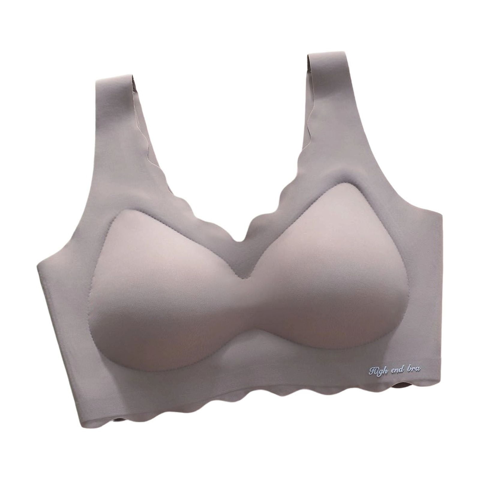 VEKDONE Wireless Bras for Women No Underwire Scalloped Comfortable Push ...