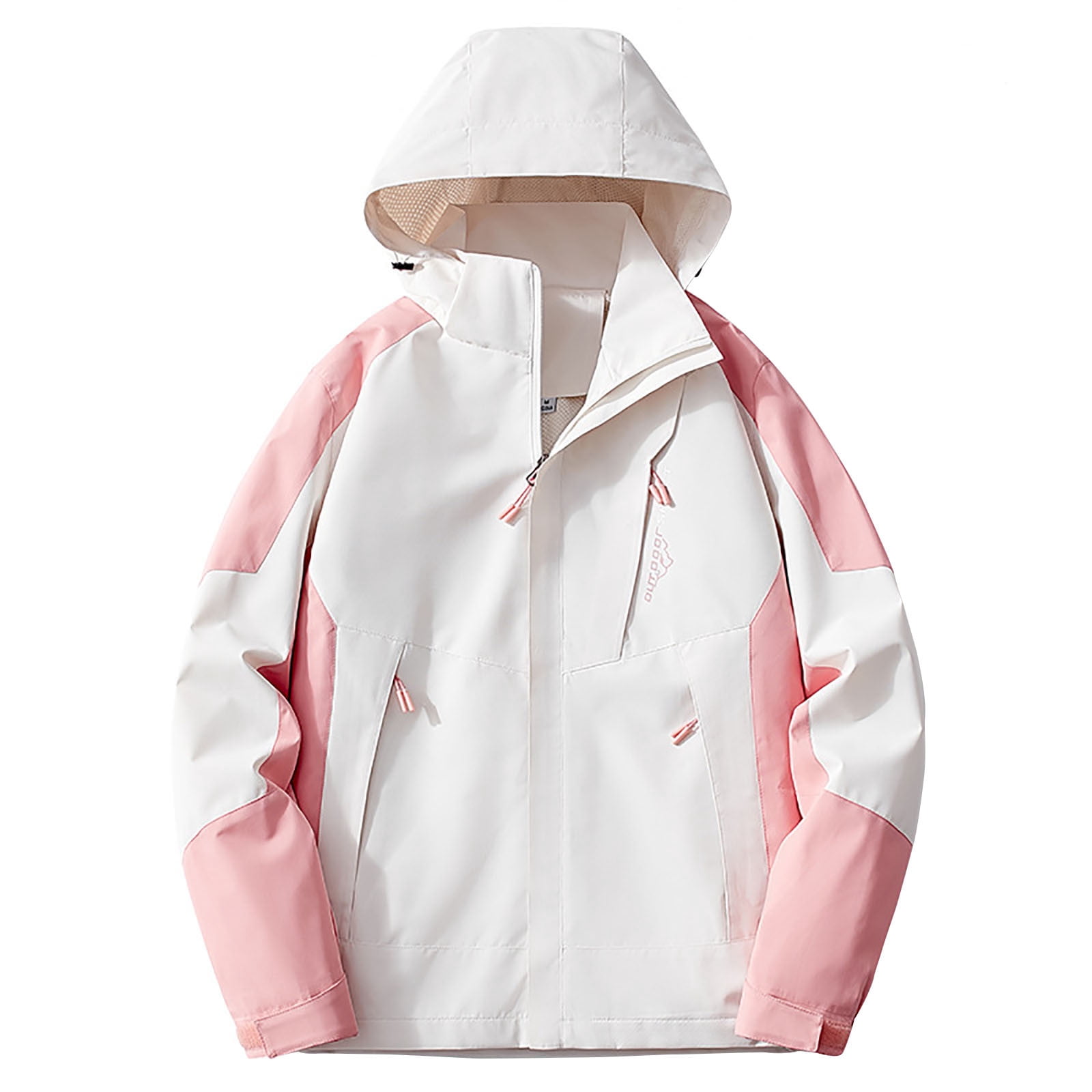 VEKDONE Women's Raincoat Plus Size Waterproof Windbreaker Long Sleeve ...