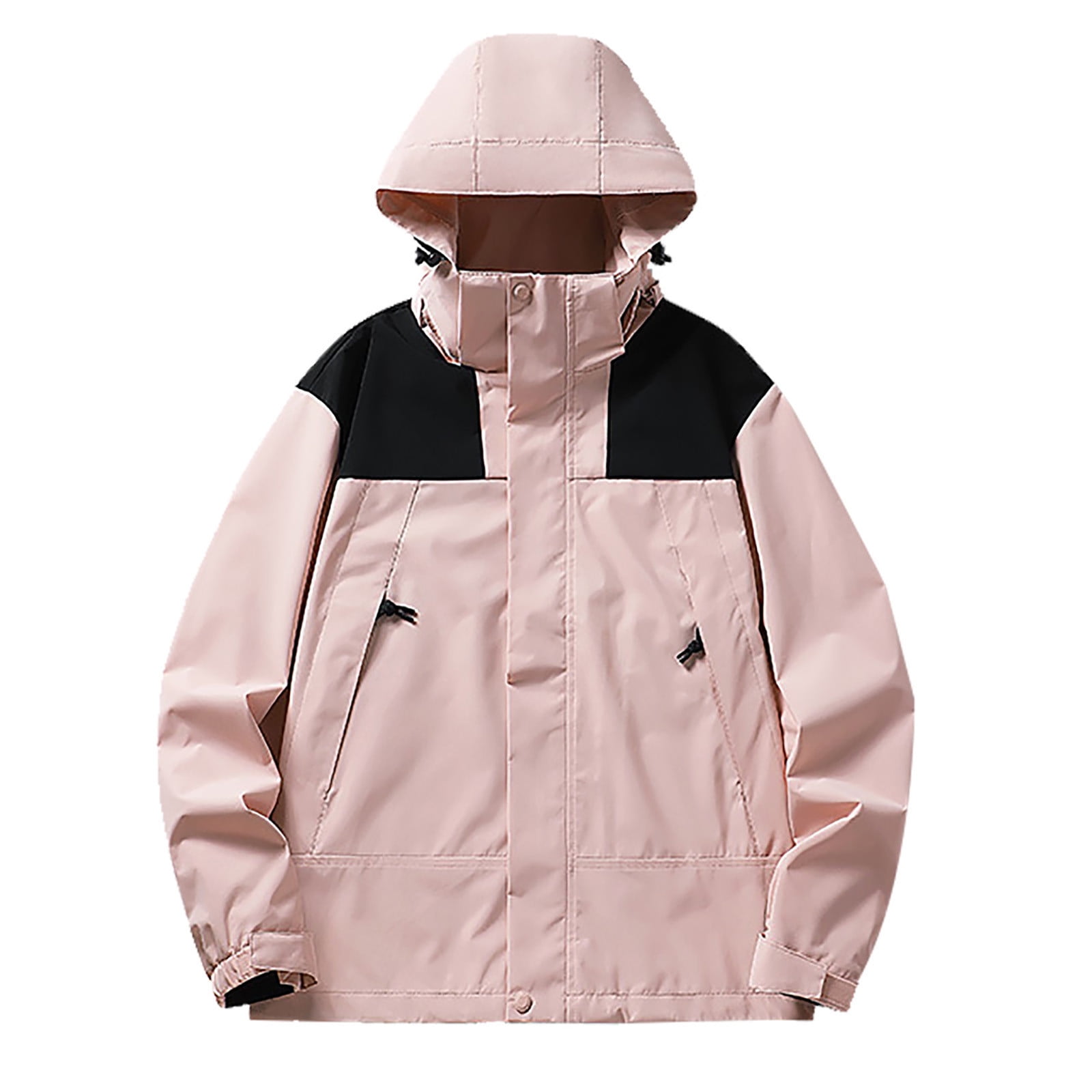 VEKDONE Womens Rain Jacket Packable Lightweight Softshell Hood Casual ...