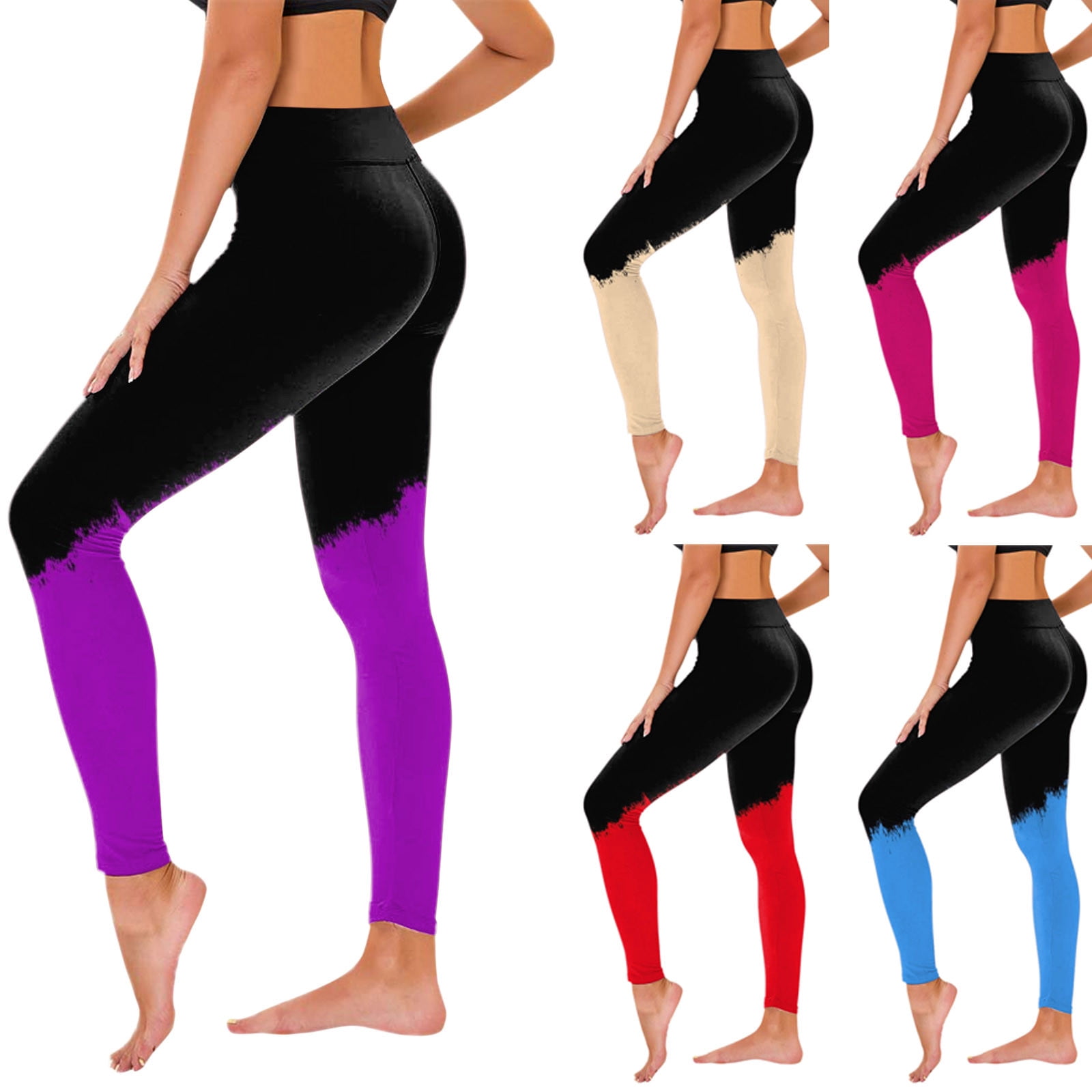 VEKDONE Workout Leggings for Women Tummy Control Butt Lifting Tights ...
