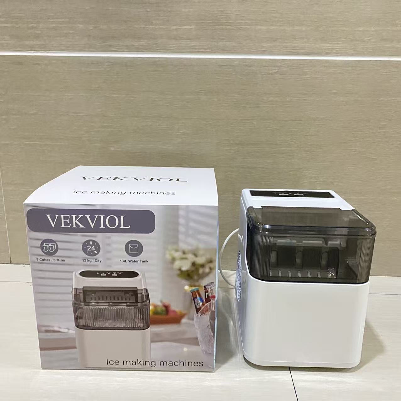 VEKVIOL Ice making machines, a desktop ice maker with a handle ...