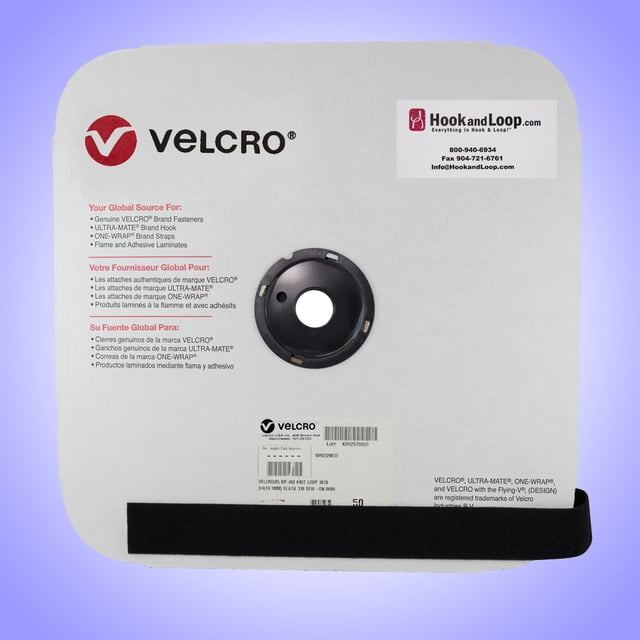 VELCRO® Brand - 2" Black Loop 3610 Sew-On - Walmart Business Supplies