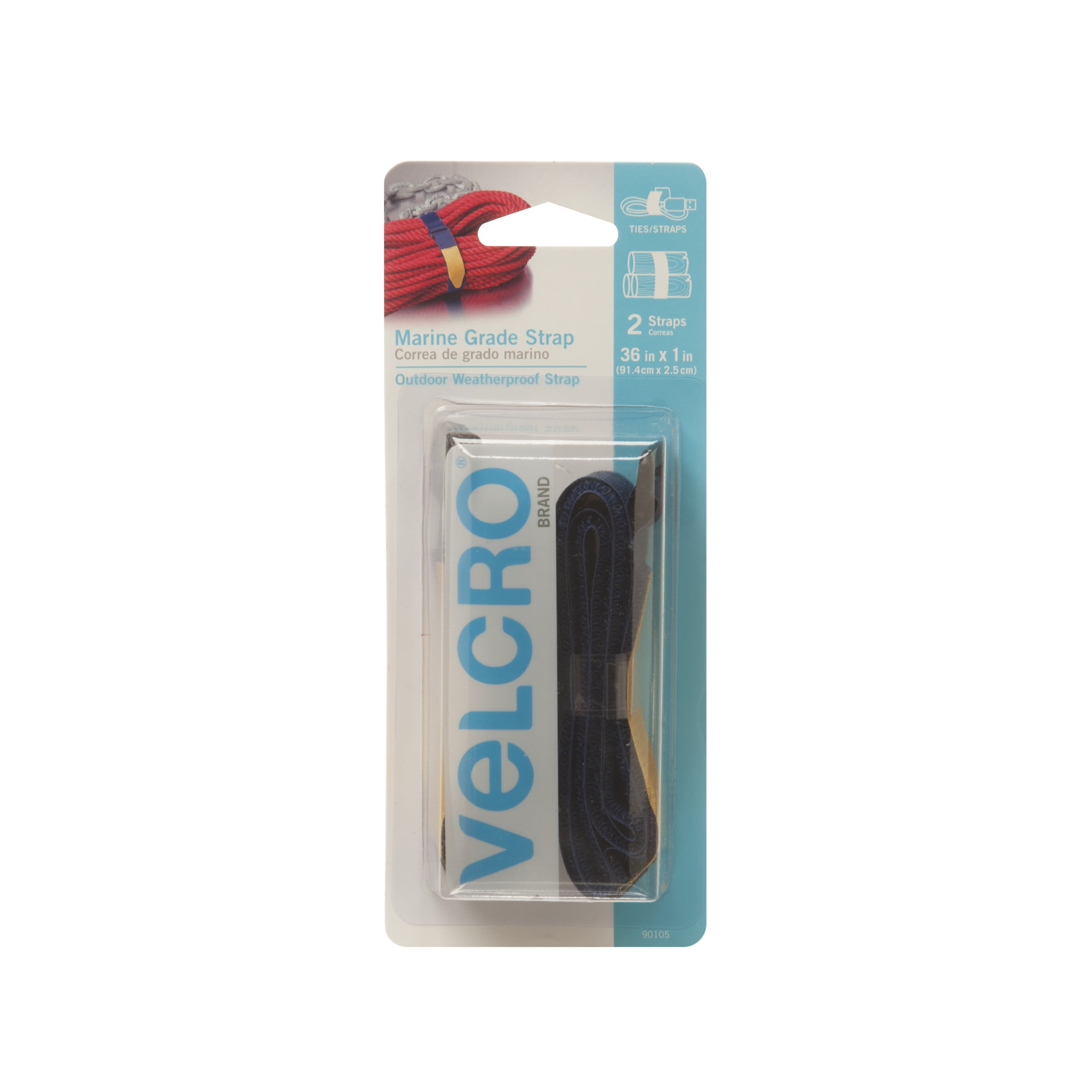 VELCRO® Brand 36" x 1" Blue Marine Grade Strap 2 Count - Walmart.com