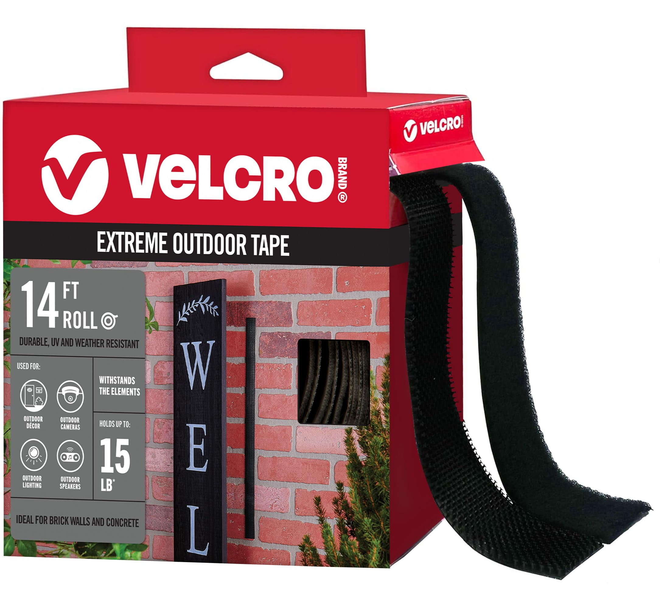 VELCRO Brand Extreme Outdoor Double Sided Mounting Tape | Holds up to ...