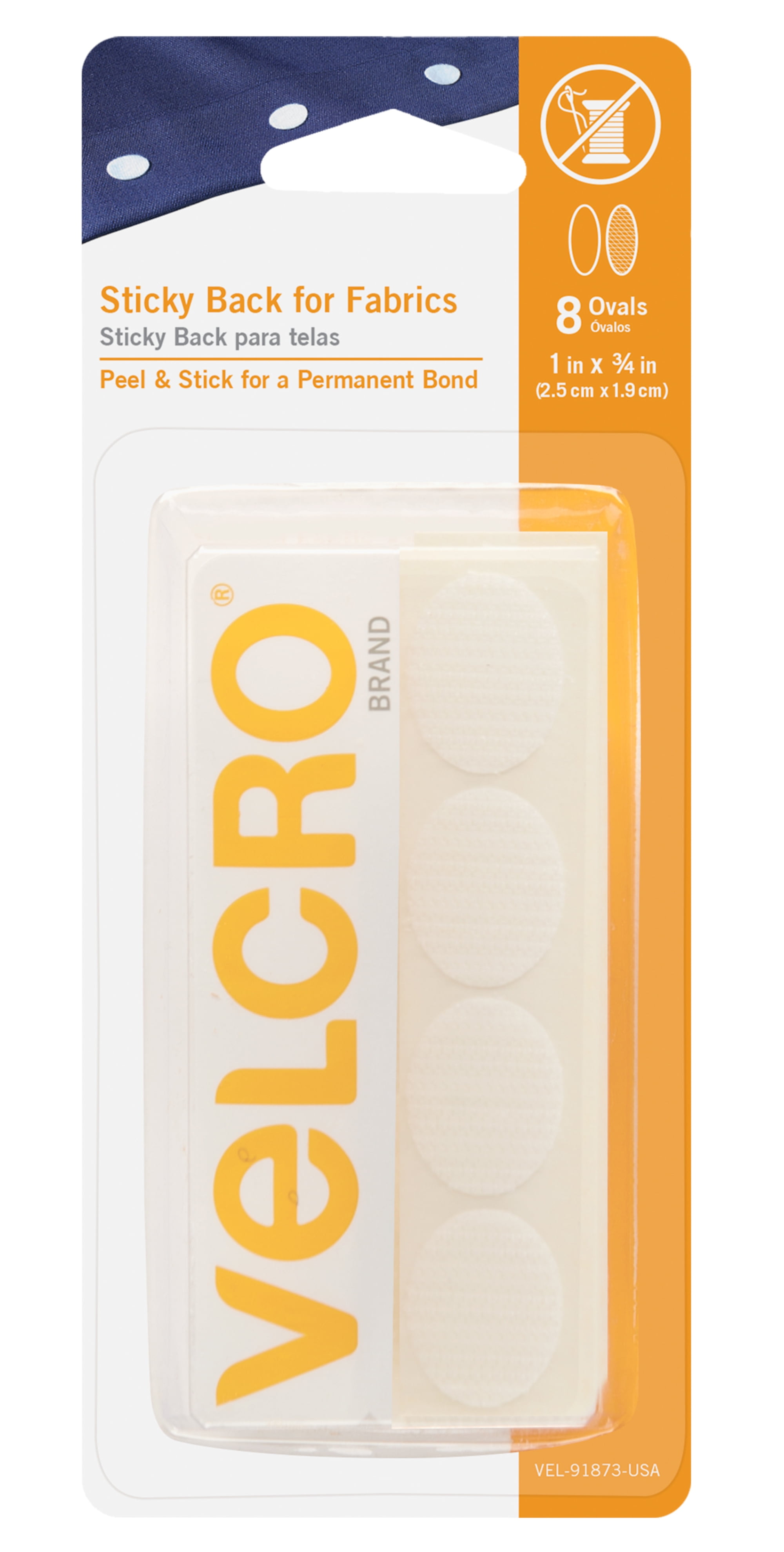 VELCRO Brand Sticky Back for Fabrics | Permanent Sticky Back Fabric ...