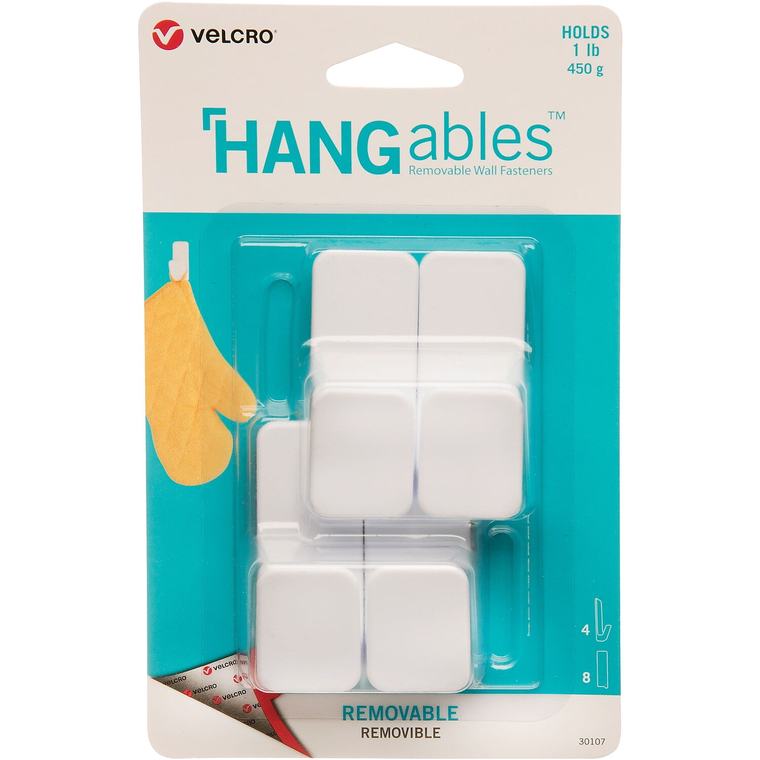 VELCRO Brand HANGables Removable Wall Hooks | Easy-to-Remove Wall ...
