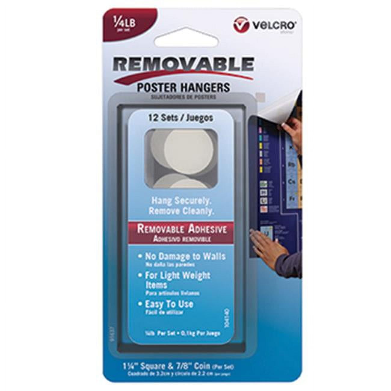 VELCRO Brand Hook & Loop Poster Hanger - Walmart.com