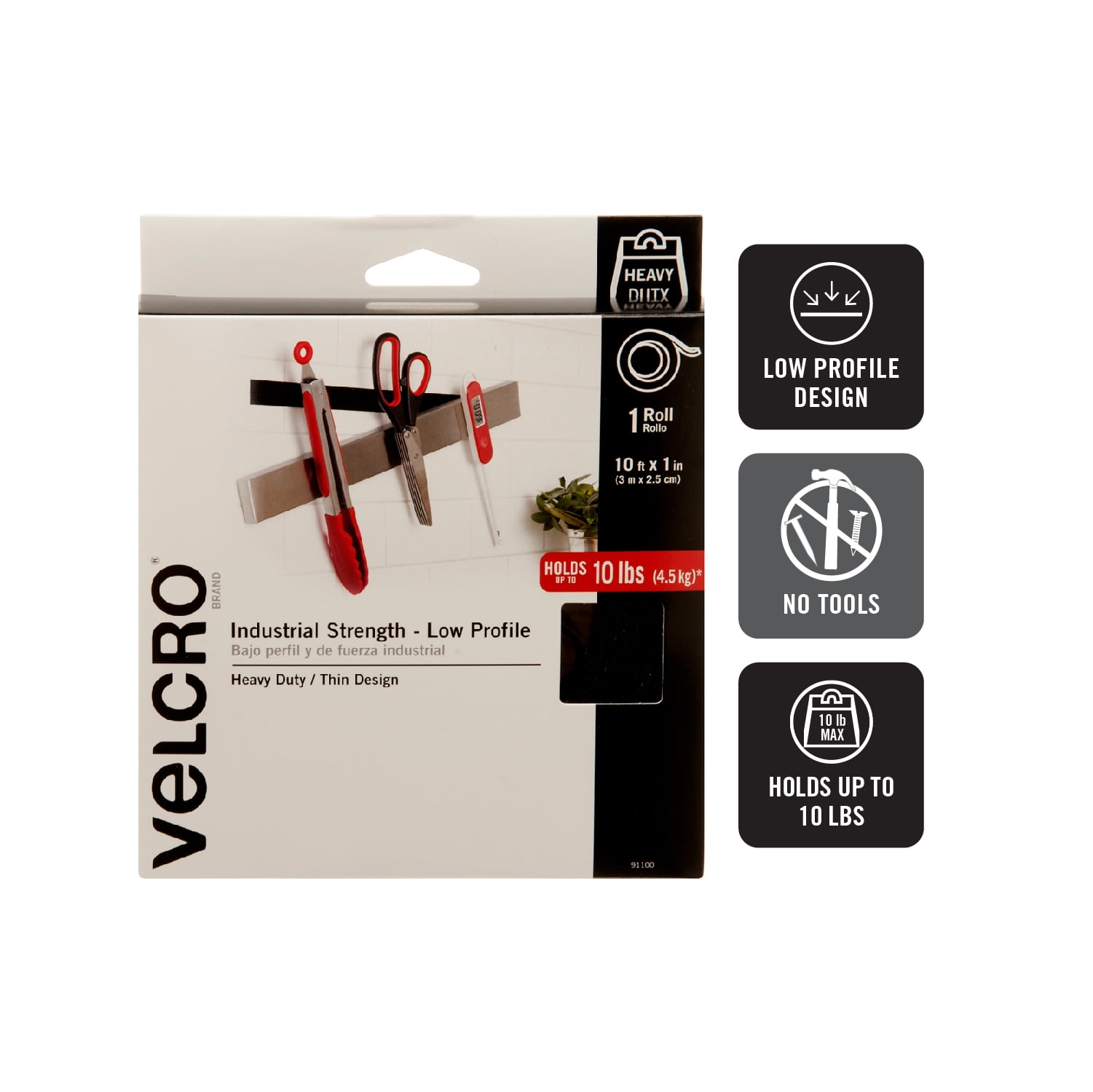 VELCRO Brand Industrial Strength Low Profile Fasteners Heavy Duty ...