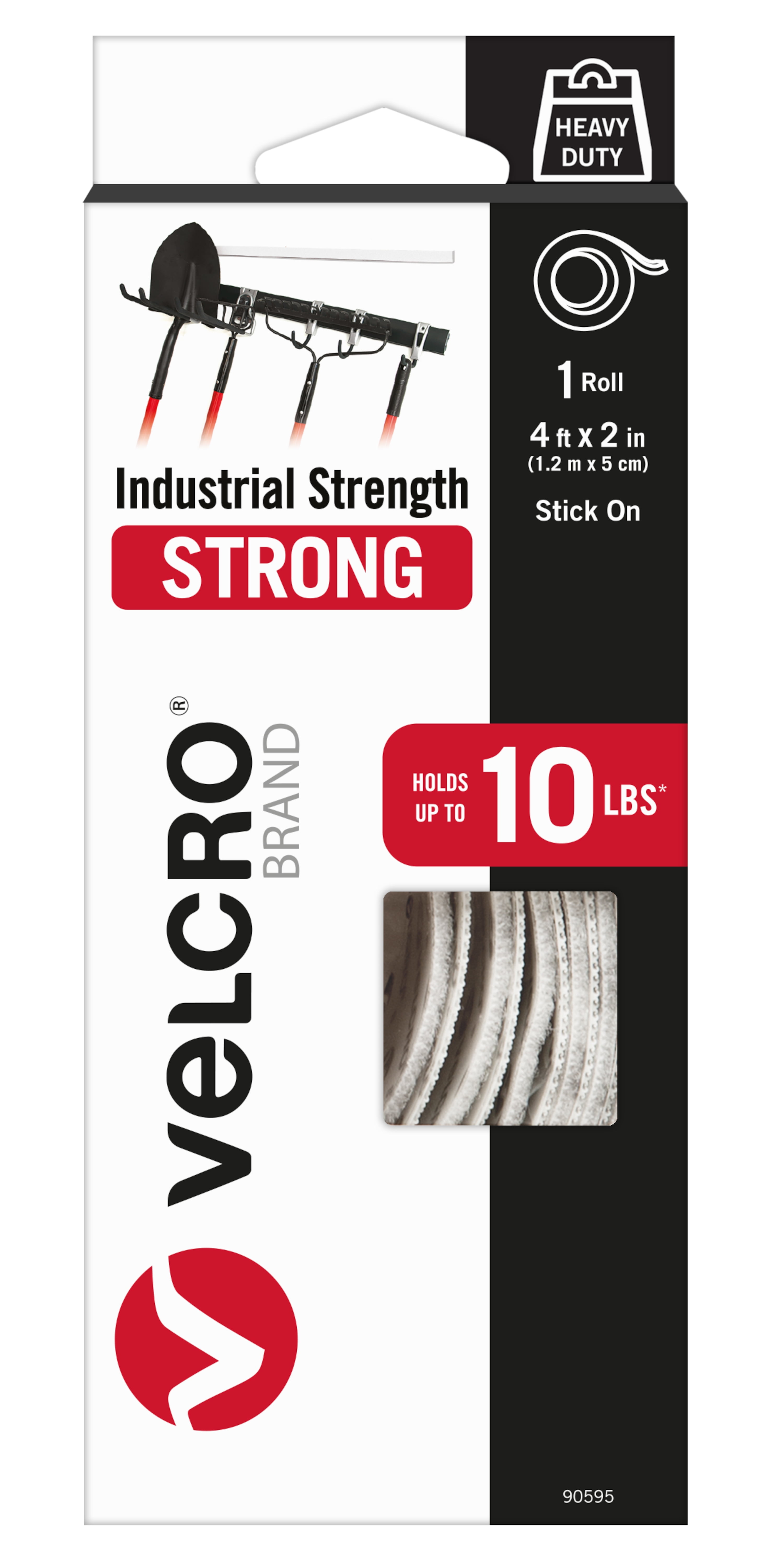 VELCRO Brand Industrial Strength Tape Superior Holding Power on Smooth ...