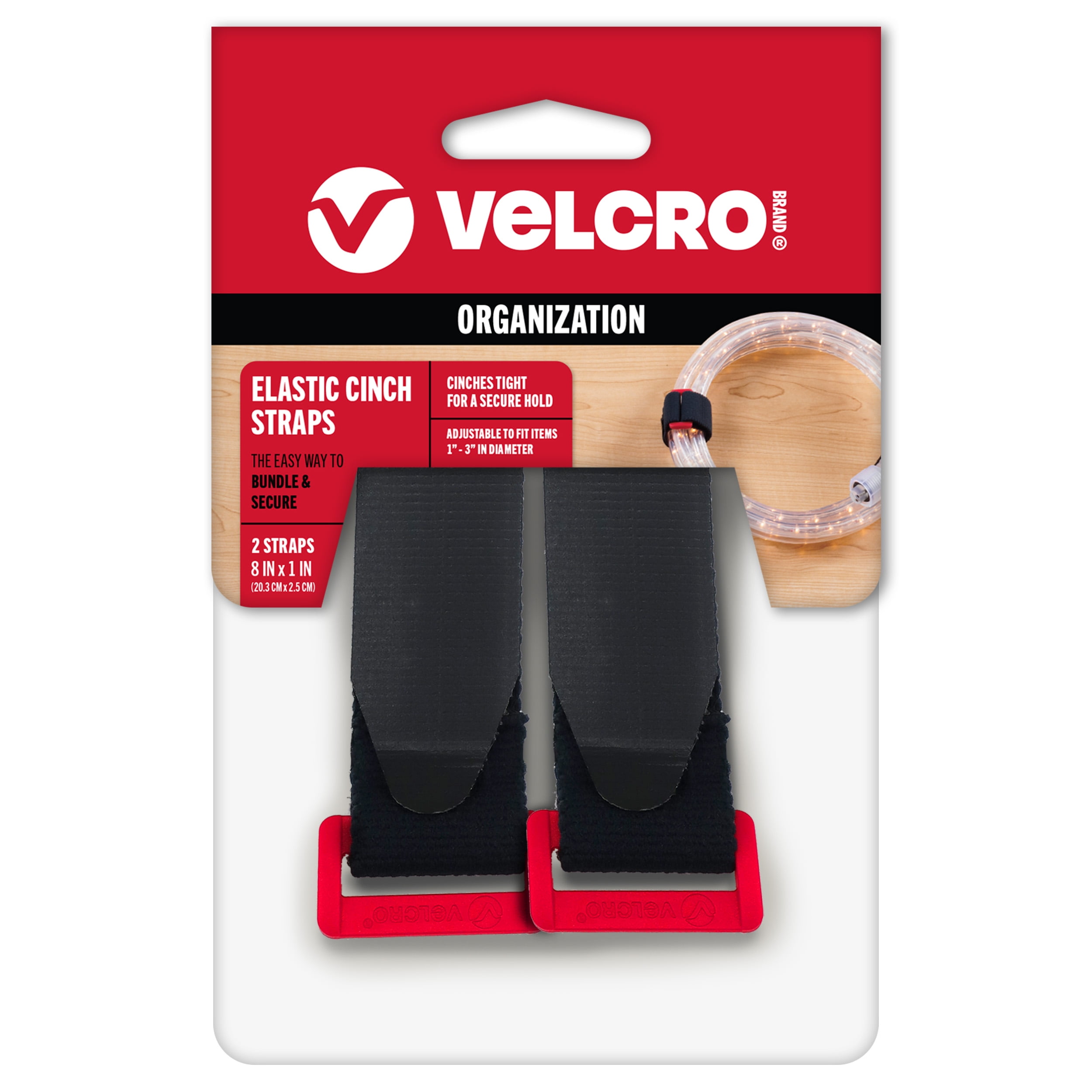 VELCRO Brand Black Elastic Cinch Strap For Hoses, Cords, Camping ...
