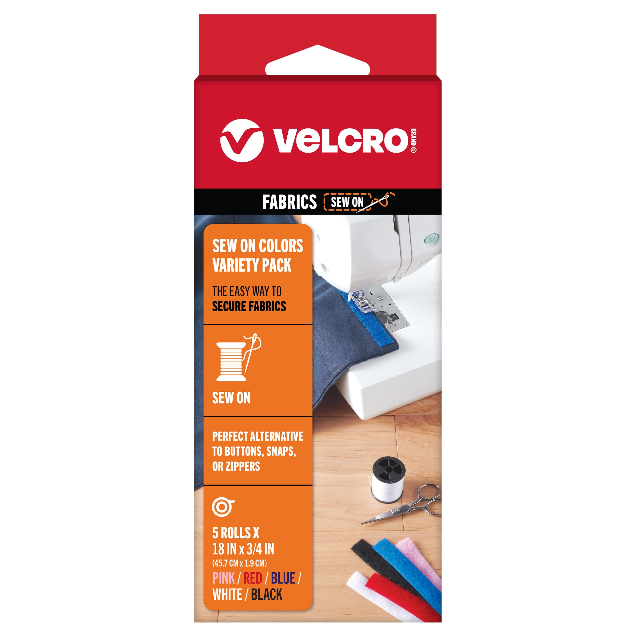 VELCRO Brand Sew On Colors Tape Multipack - Walmart.com