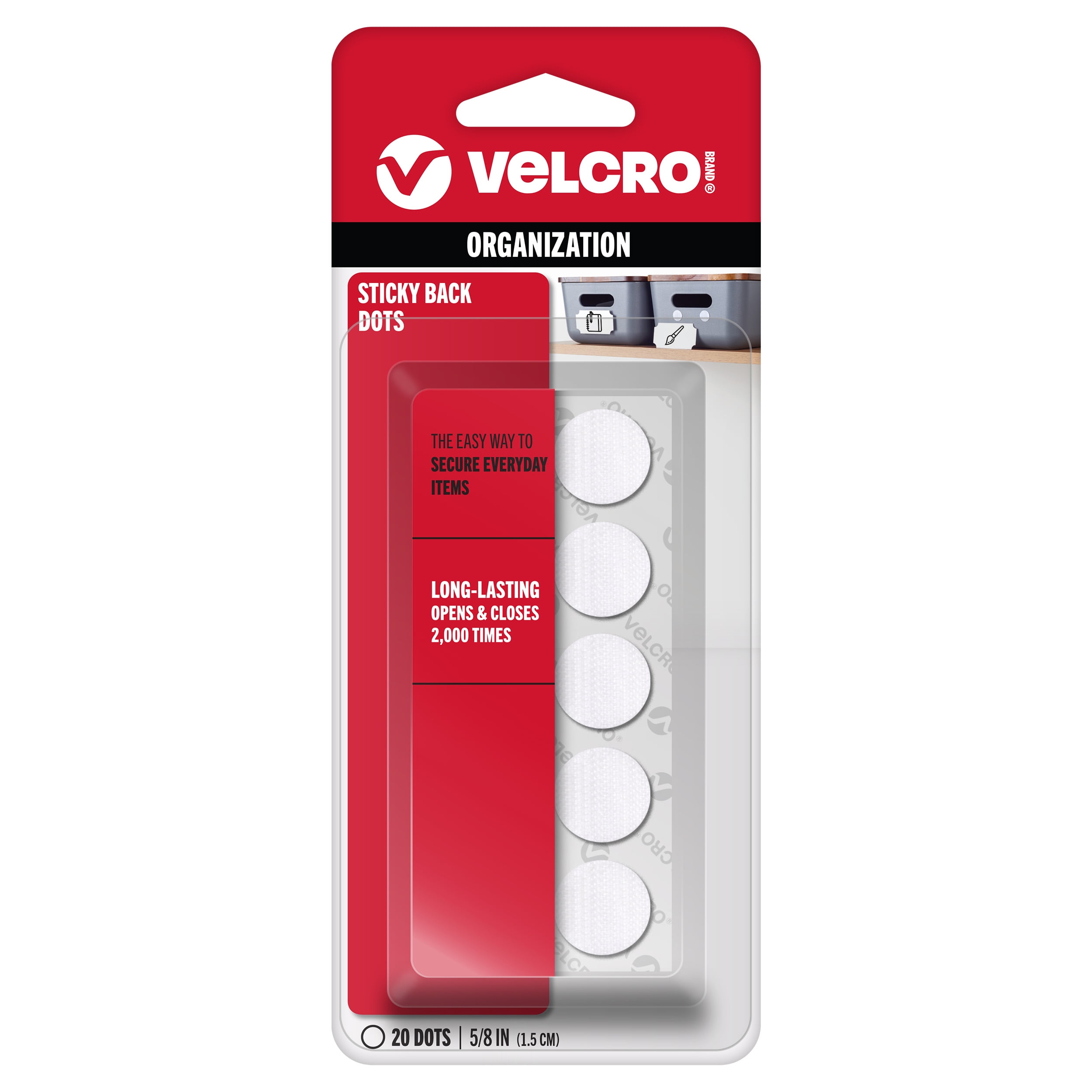 VELCRO Brand Sticky Back Coins | Classroom and Office Organization ...