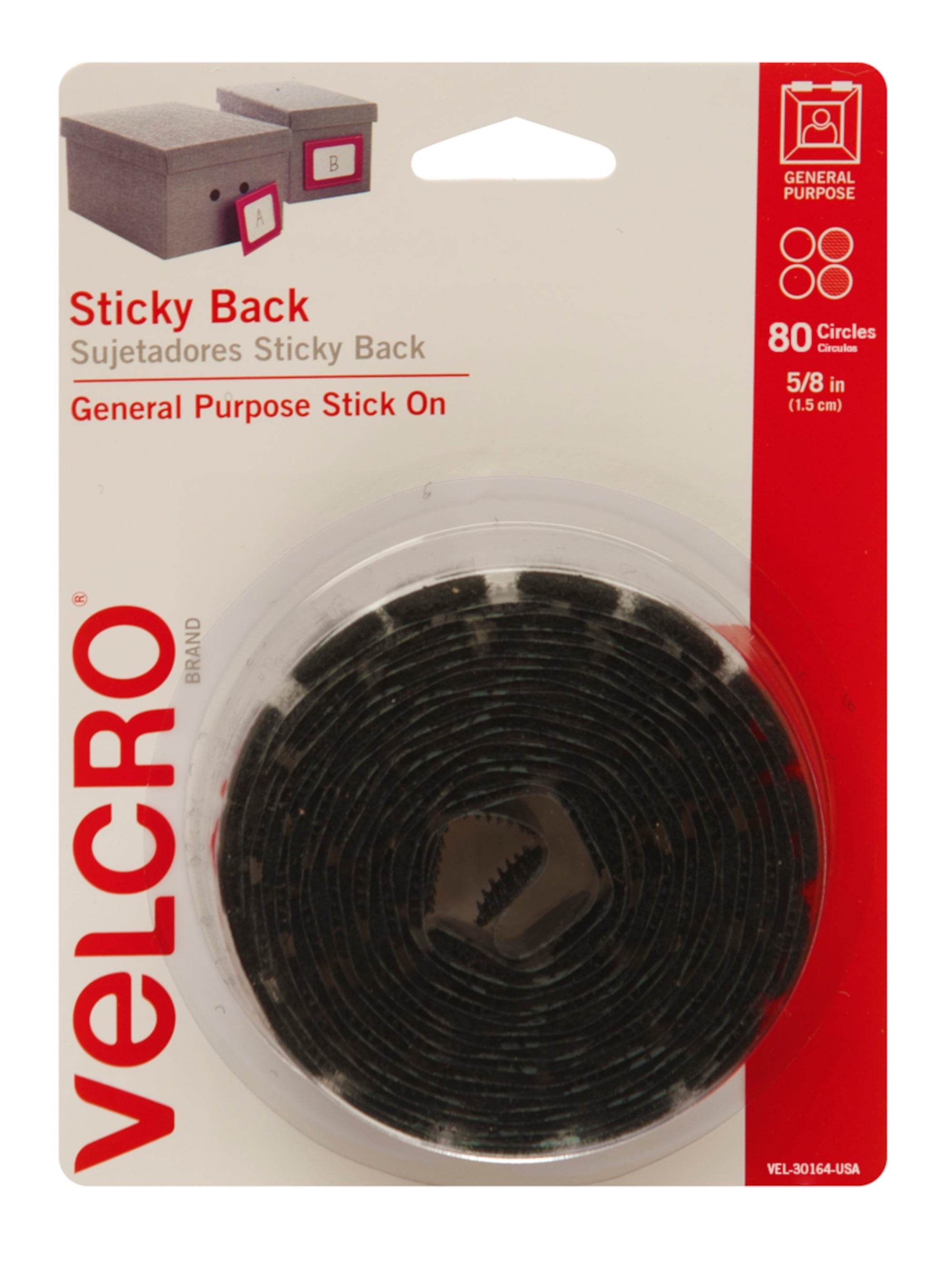 VELCRO Brand - Sticky Back Hook and Loop Fasteners | Perfect for Home or Office | 5/8in Coins ...