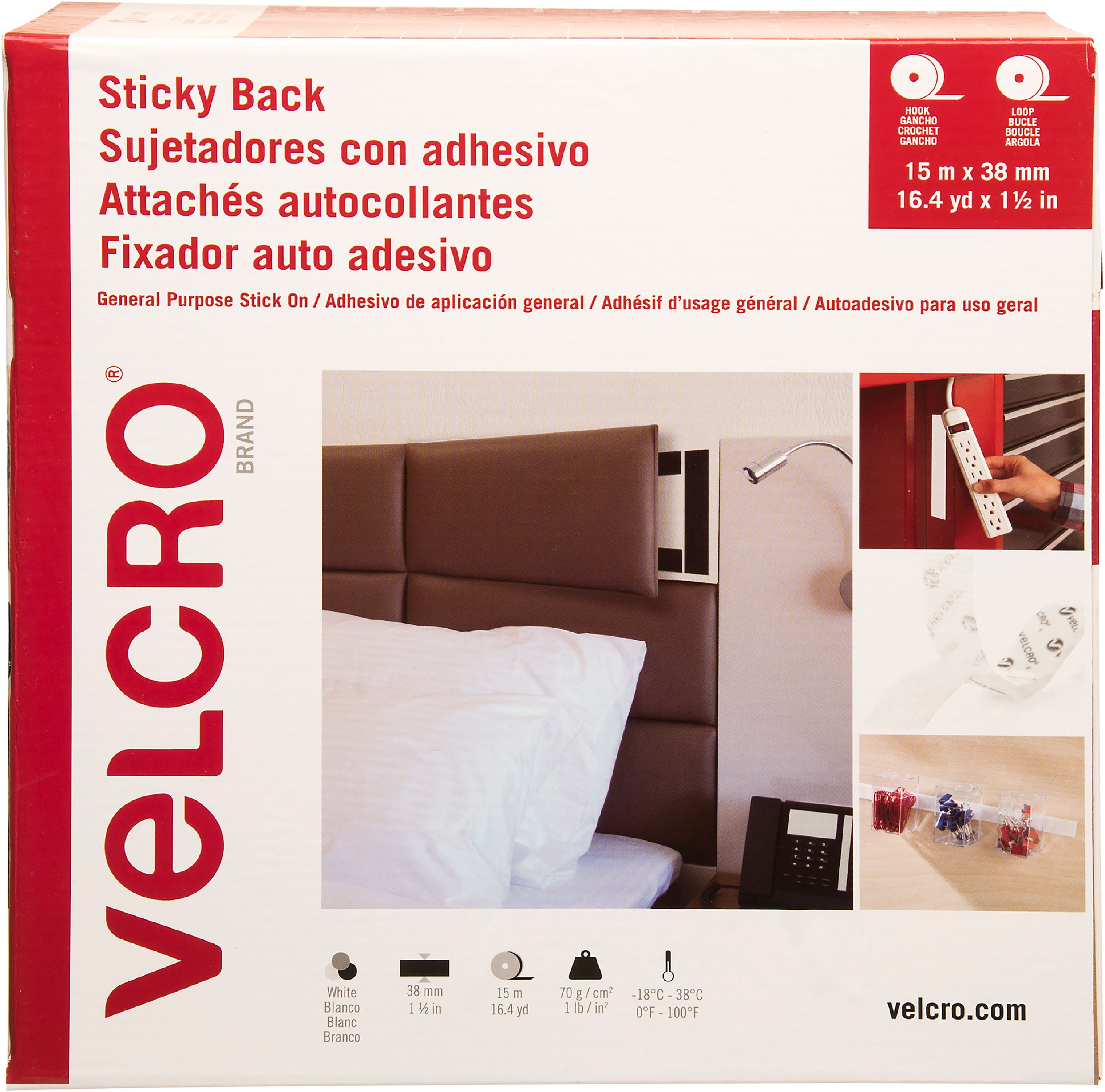 VELCRO Brand Sticky Back Tape, General Purpose | Cut-to-Length | Easy ...