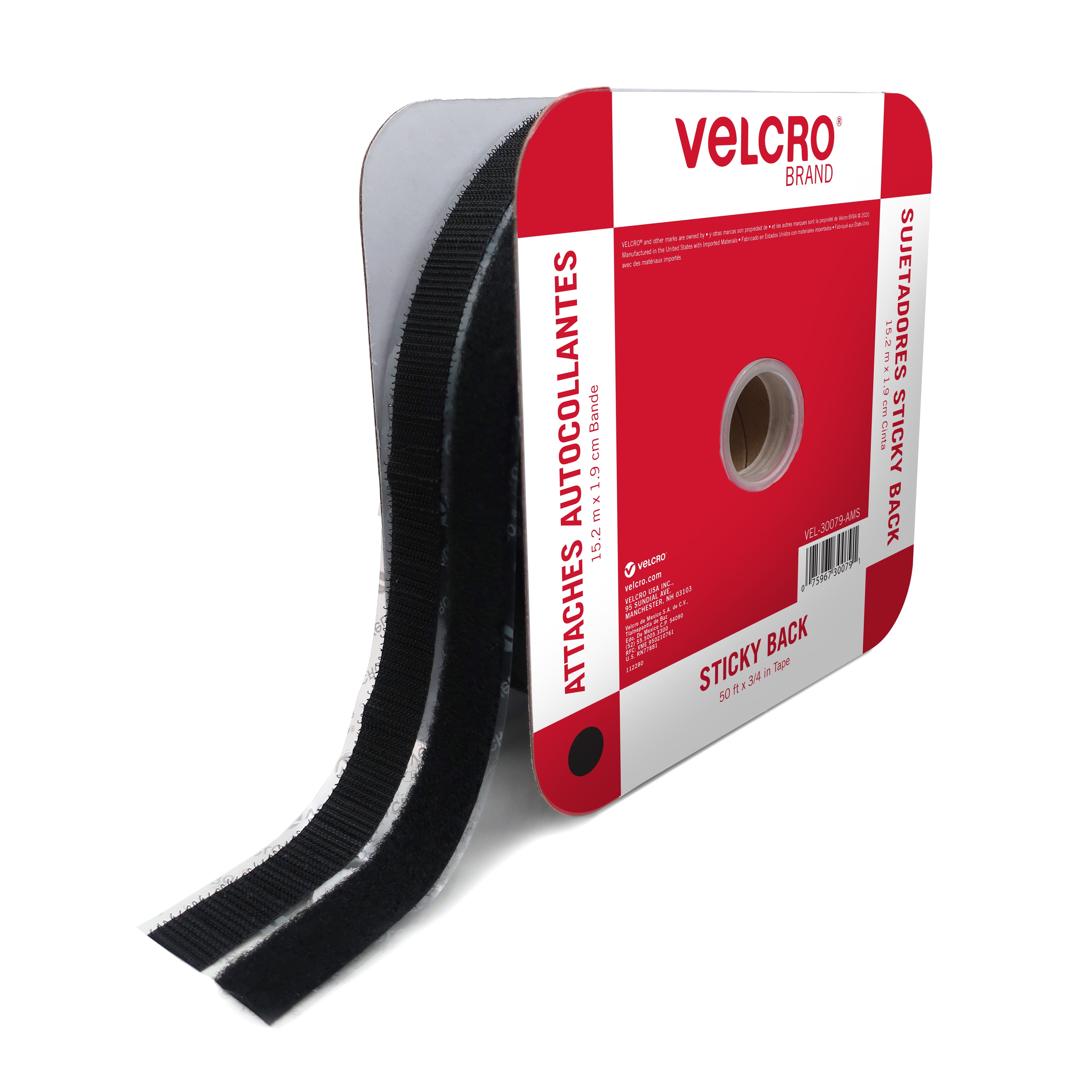VELCRO Brand Sticky Back Tape General Purpose, Peel, Stick, White, 16 ...