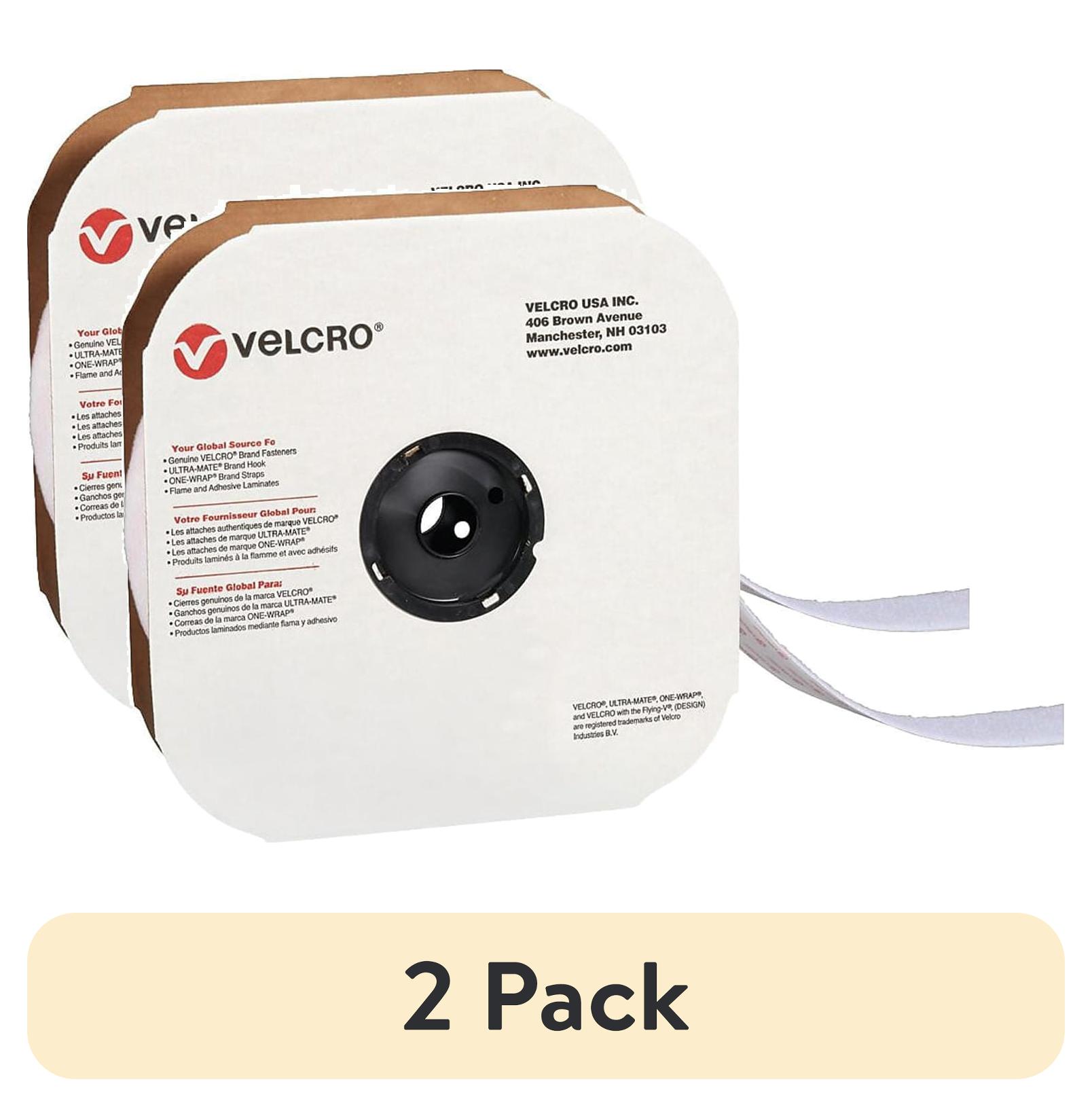 (2 pack) VELCRO Brand Velcro Tape Individual Strips Loop 2" x 75' White ...