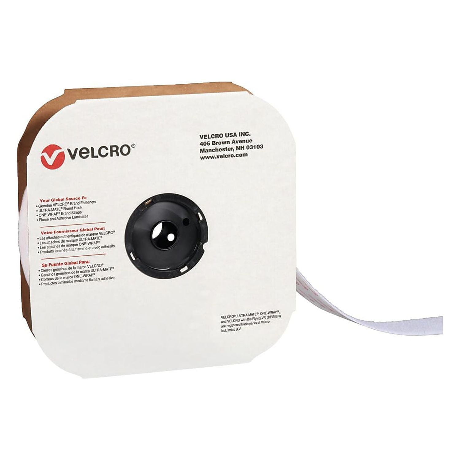VELCRO Brand Velcro Tape Individual Strips Loop 2" x 75' White 1/Case ...