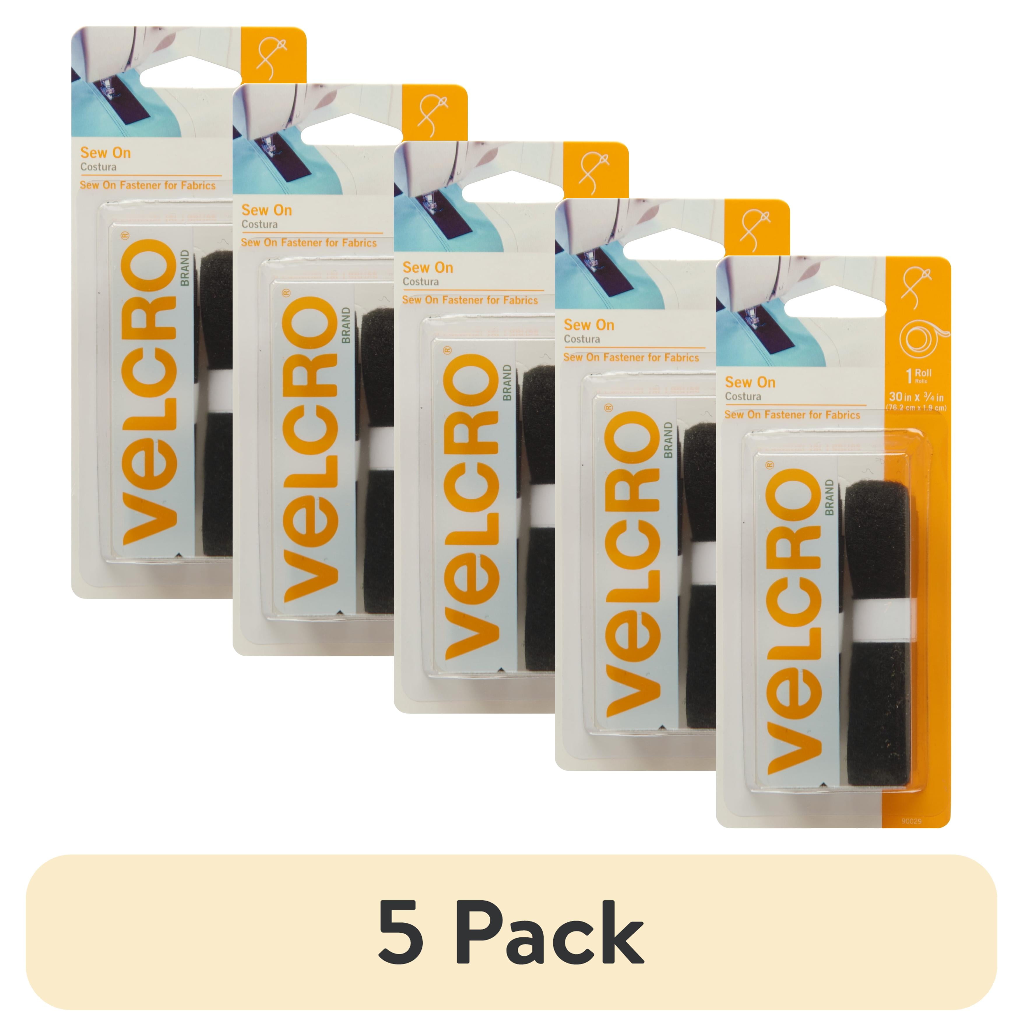 (5 pack) VELCRO Brand for Fabrics Sew on Fabric Tape, No Ironing 30in x ...