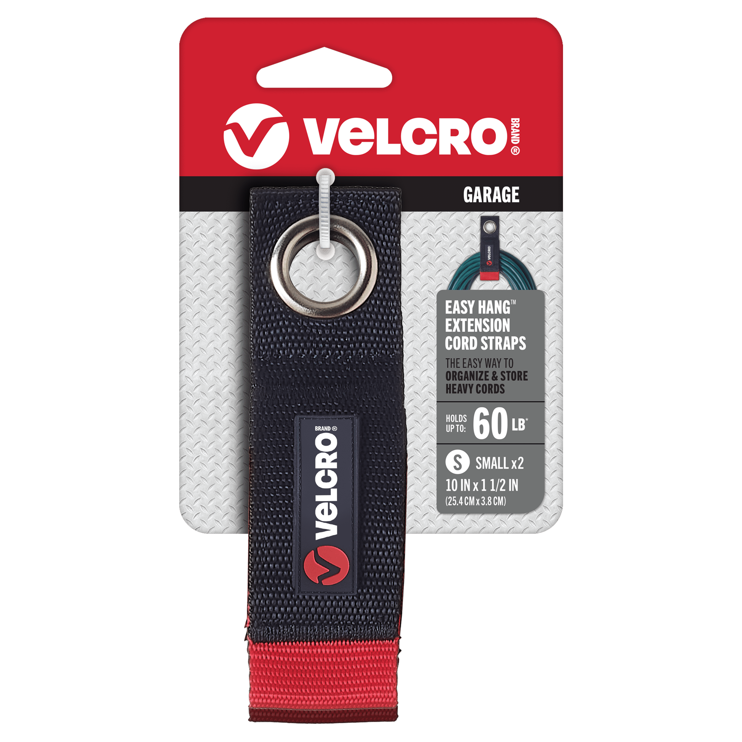 VELCRO Extension Cord Organizer Straps Heavy Duty Wall Hanger, Holds ...