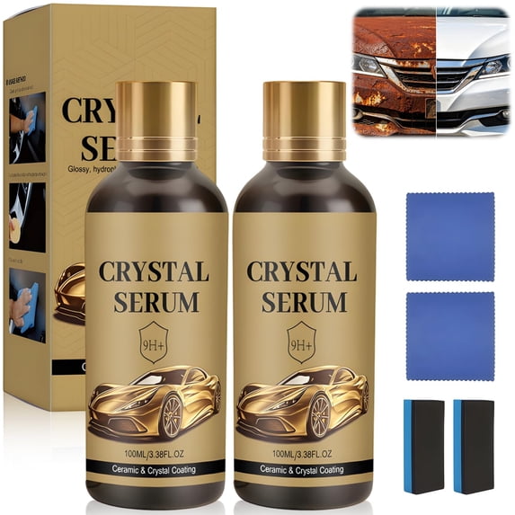 VELIMO 2Pcs Crystal Serum Advanced Graphene Ceramic Coating for Cars,9h ...