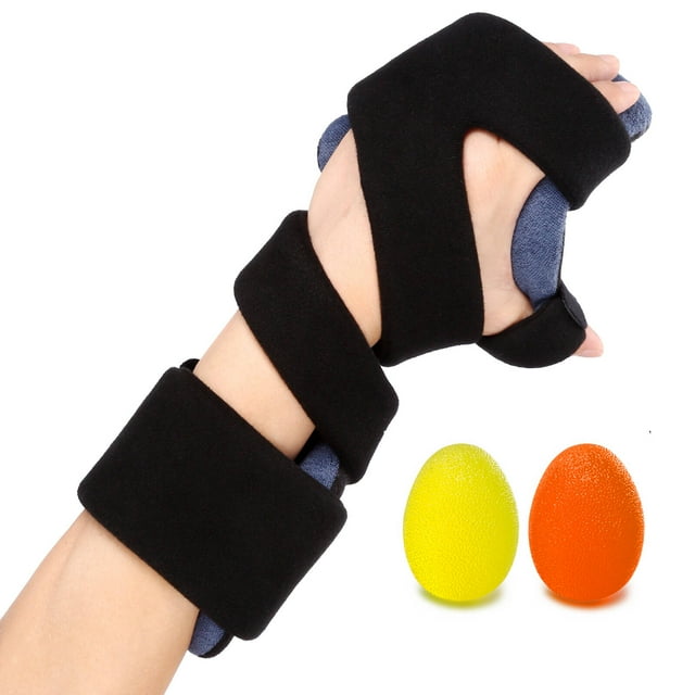 Velpeau Stroke Resting Hand Splint with Squeeze Stress Balls - Night ...