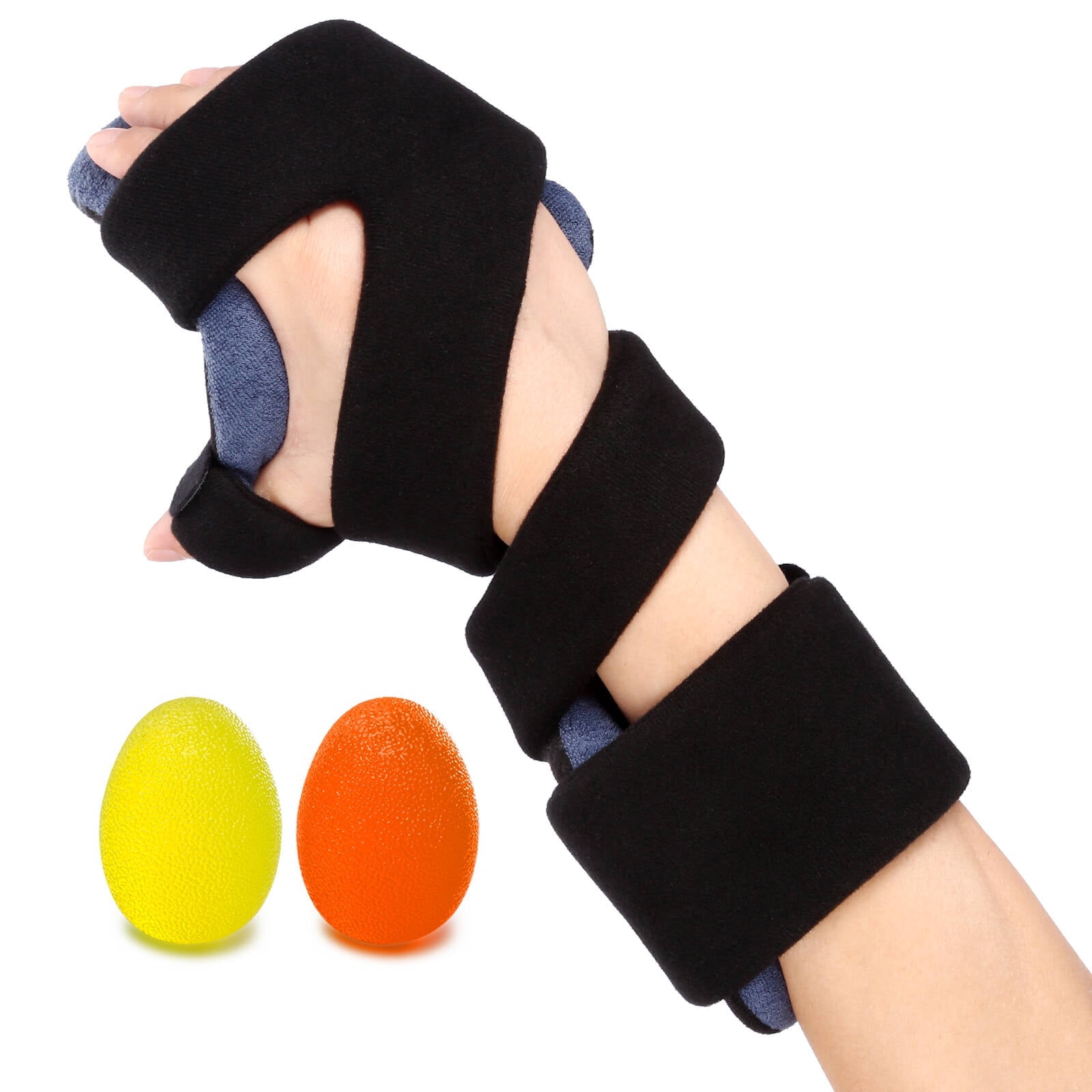 Velpeau Stroke Resting Hand Splint with Squeeze Stress Balls - Night ...