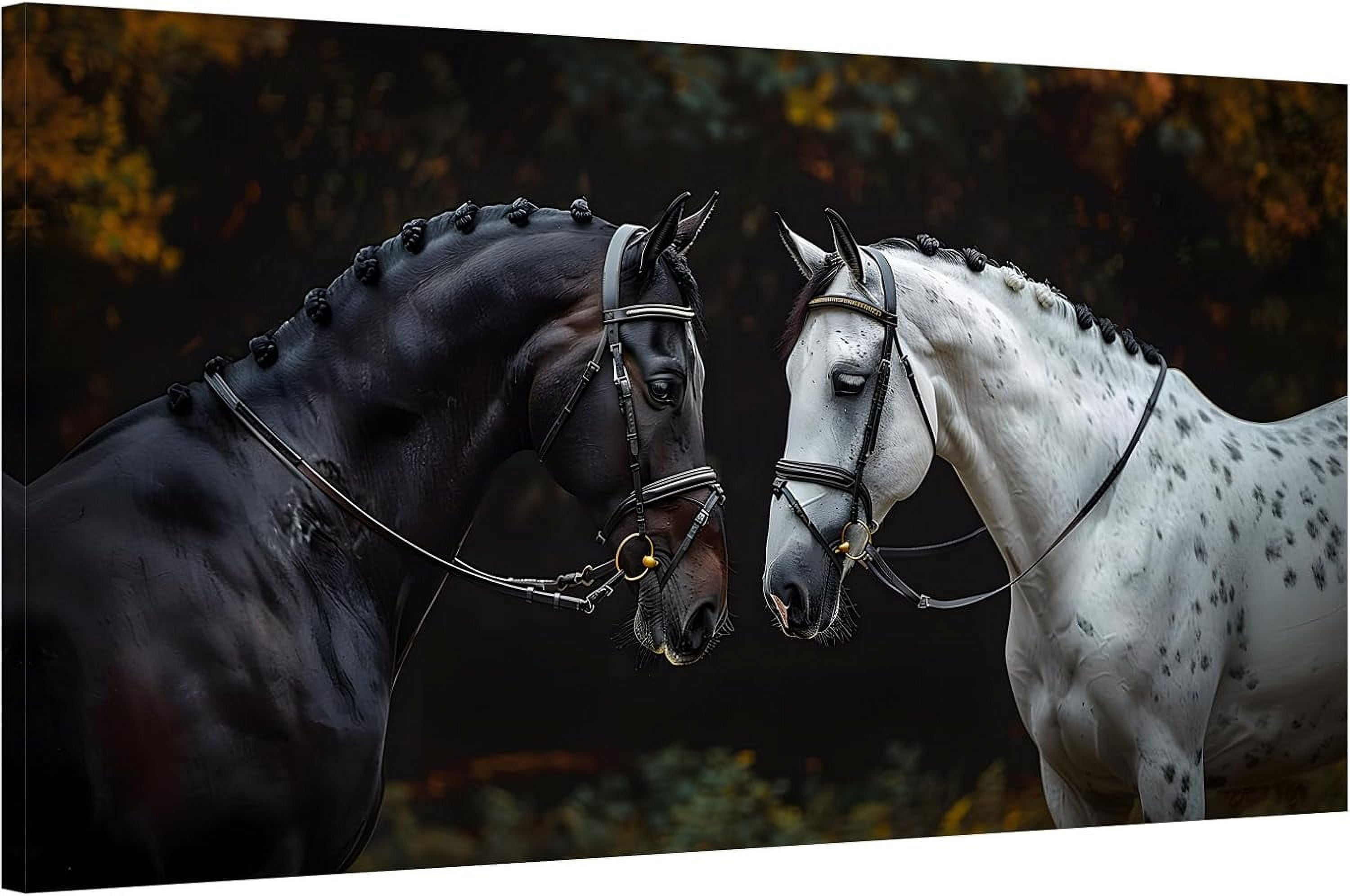 VELVET Animals Wall Art Large Horse Pictures Wall Decor Modern Wild ...