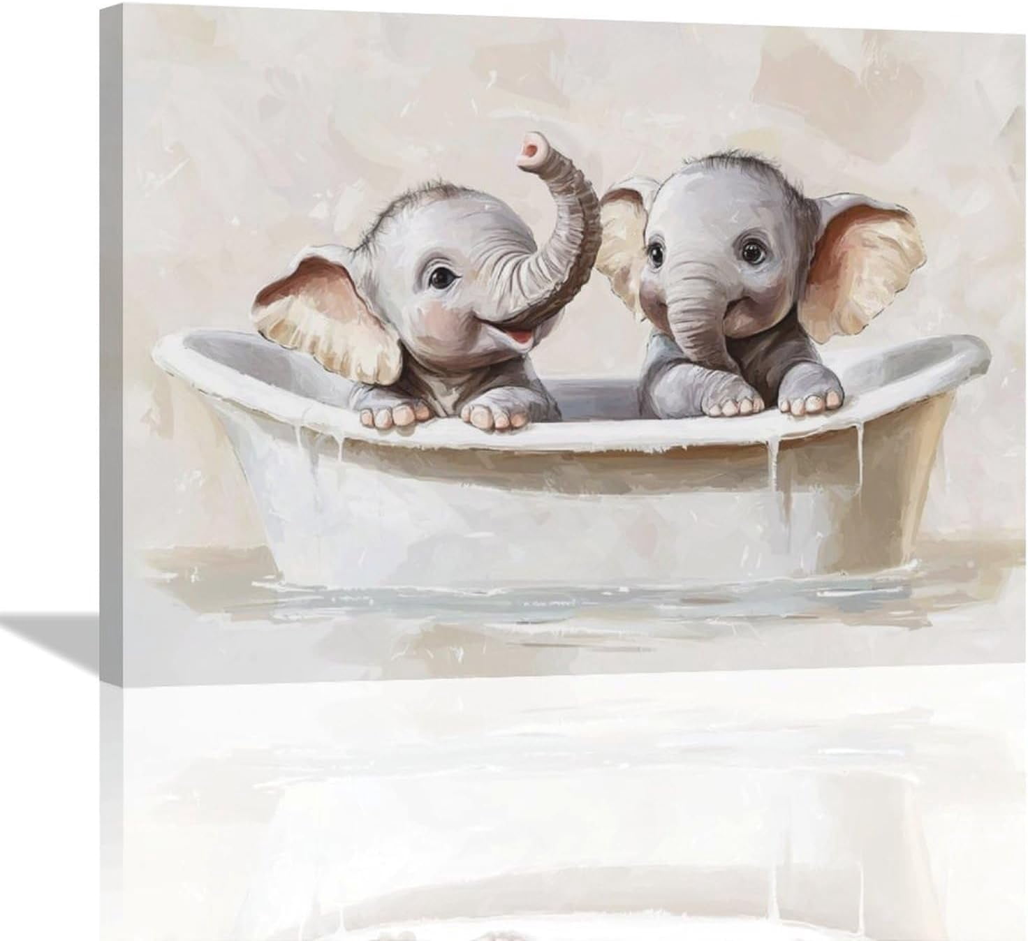 VELVET Baby Elephant Wall Art Elephants Nursery Pictures Wall Decor ...