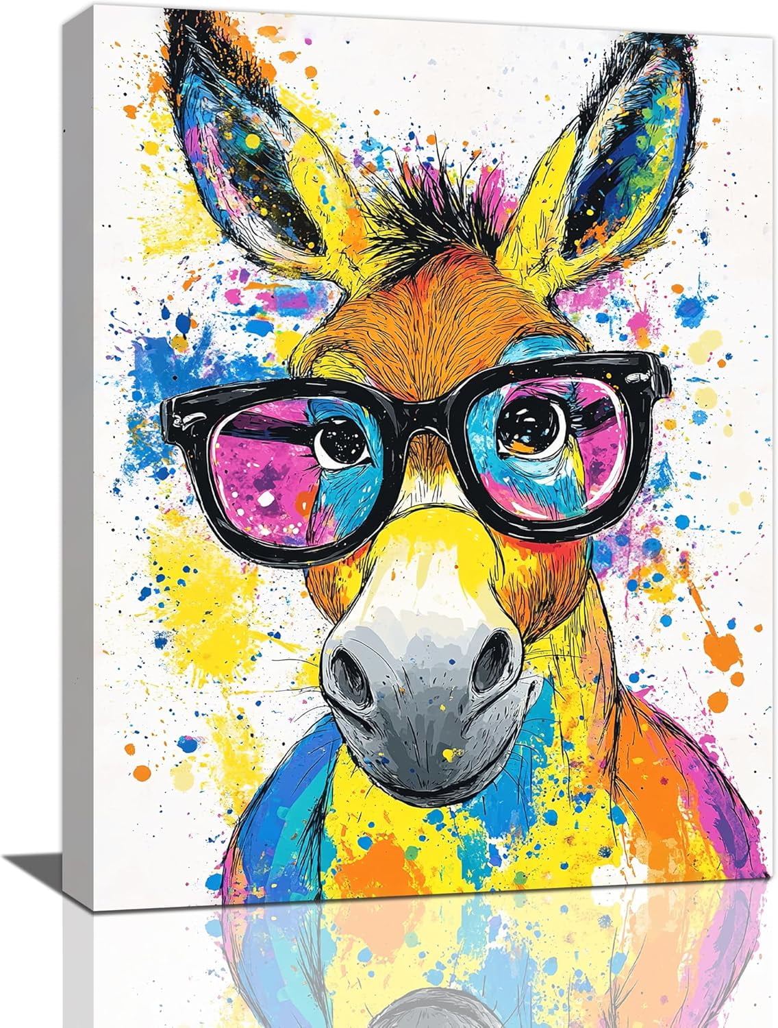 VELVET Banksy Donkey Wall Art Colorful Funny Donkey Pictures Canvas ...