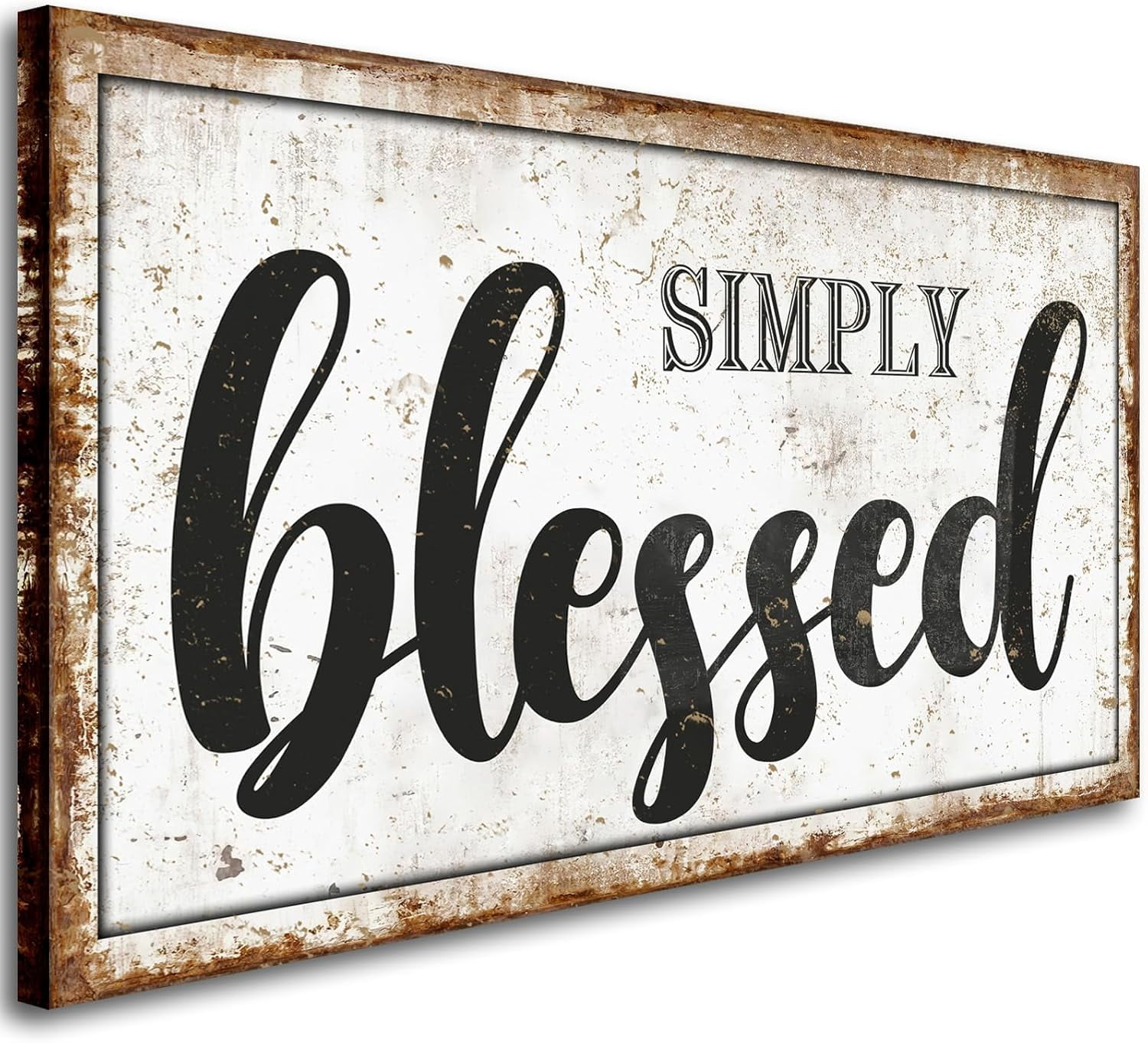 VELVET Blessed Signs Canvas Wall Art for Livg Room,Blessed Wall Decor ...