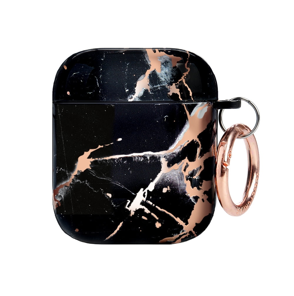 VELVET CAVIAR Cute Black Marble Rose Gold Chrome AirPods Case ...