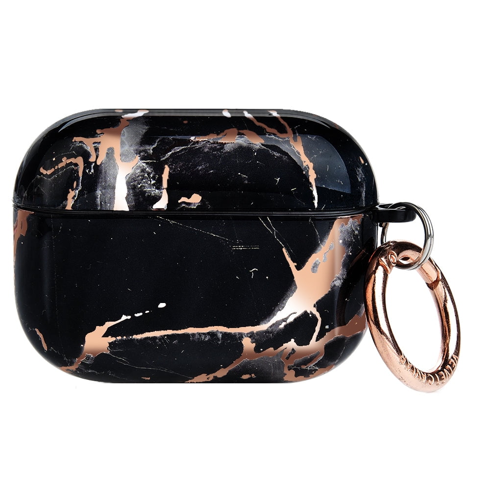 VELVET CAVIAR Cute Black Marble Rose Gold Chrome AirPods Pro Case ...
