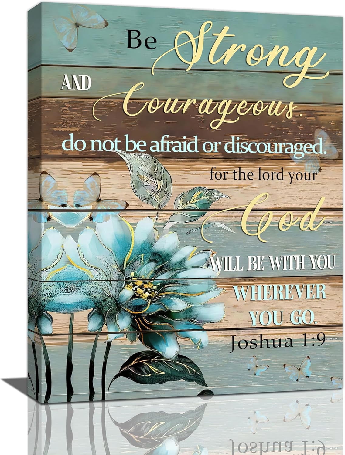 VELVET Christian Wall Art Bible Verse Floral Pictures Wall Decor ...