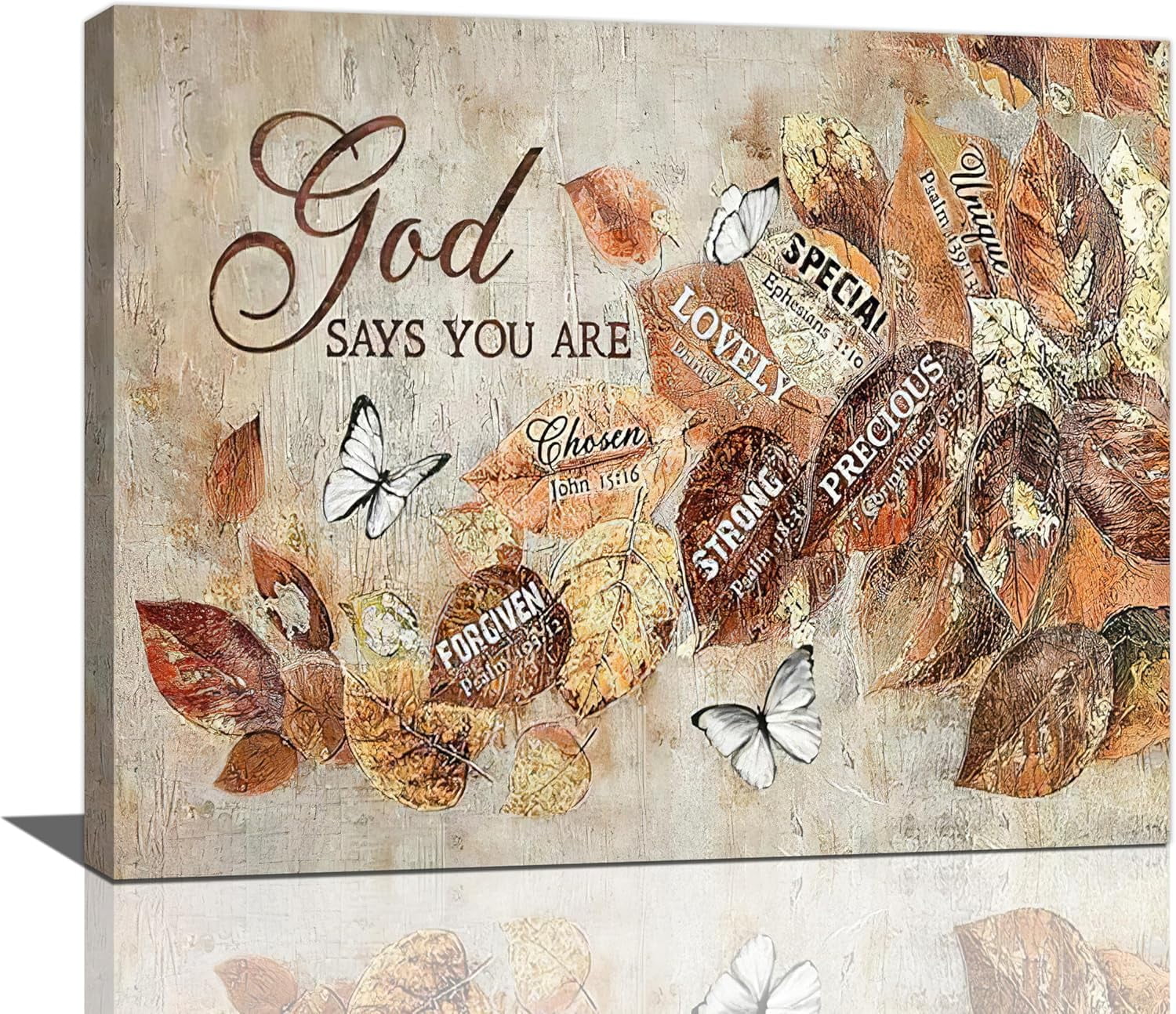 VELVET Fall Christian Leaves Wall Art Autumn Religious Pictures Wall ...