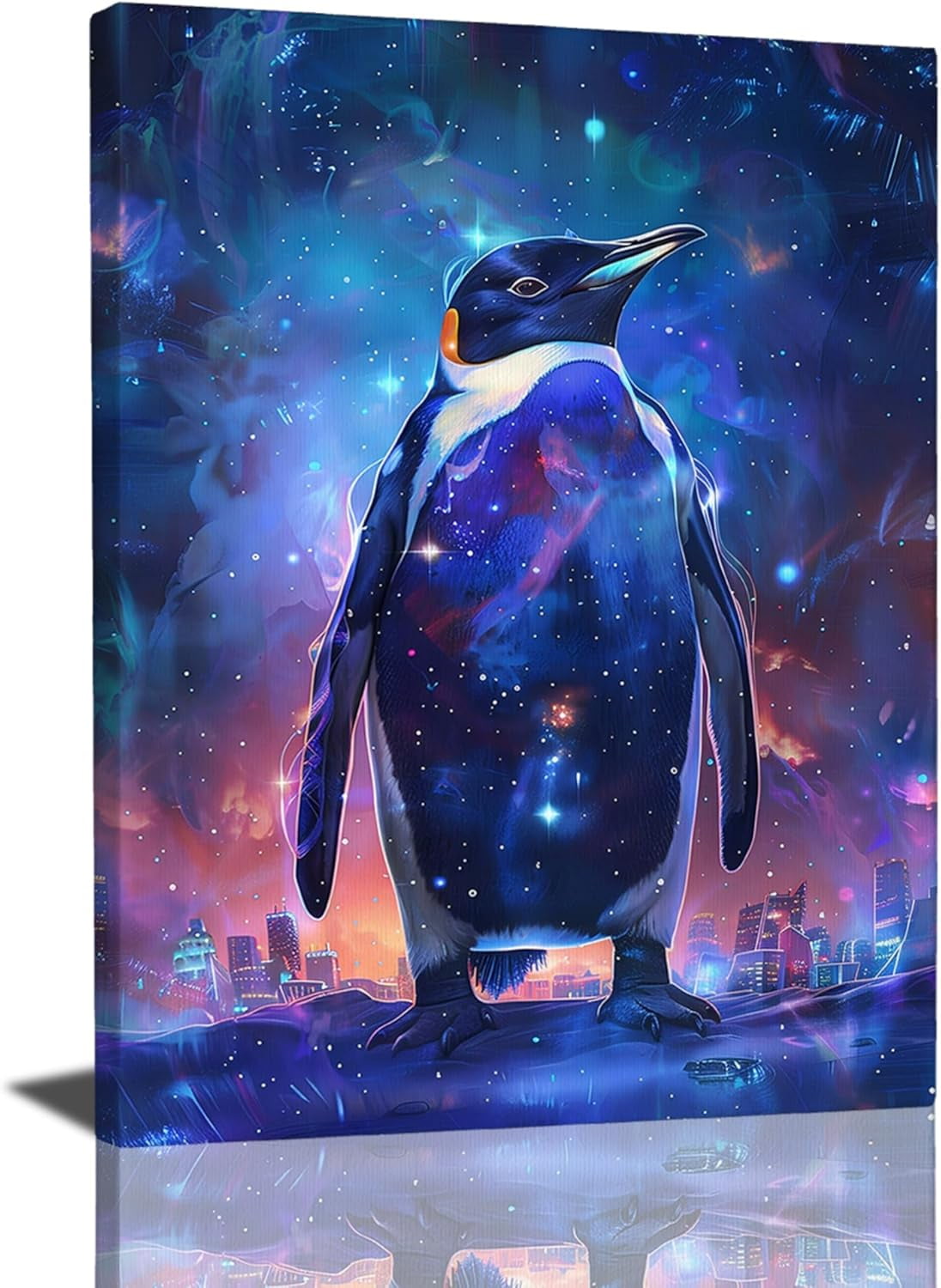 VELVET Fantasy Penguin Decor Wall Art Animal Wall Decor Penguin Poster ...