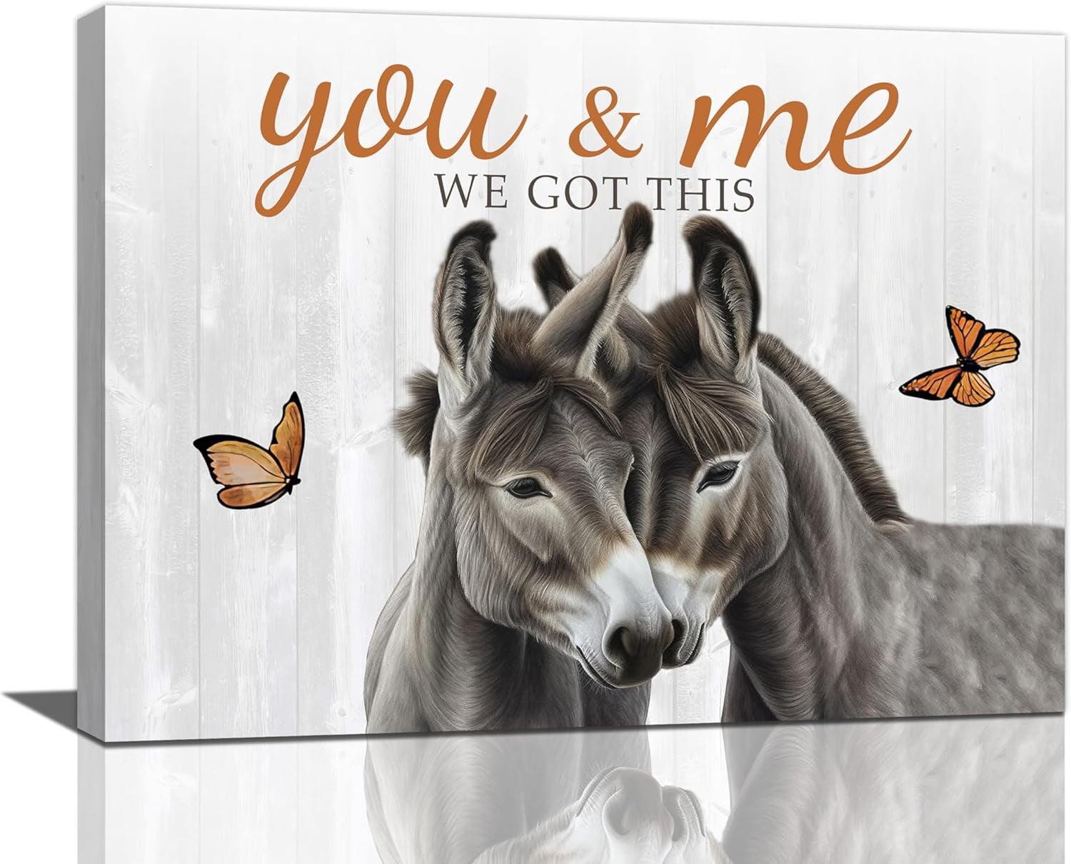 VELVET Farmhouse Donkey Wall Art Country Love Pictures Wall Decor ...