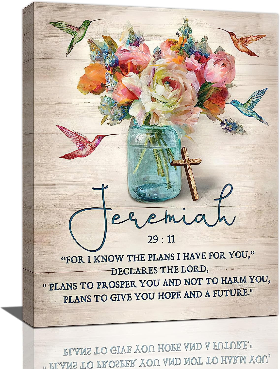 VELVET Farmhouse Scripture Wall Art Religious Bible Verses Canvas ...