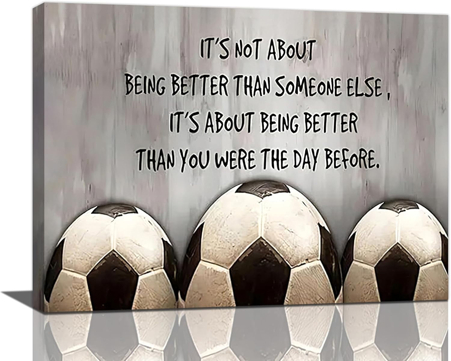 VELVET Farmhouse Soccer Wall Art spirational Soccer Quotes Wall Decor ...