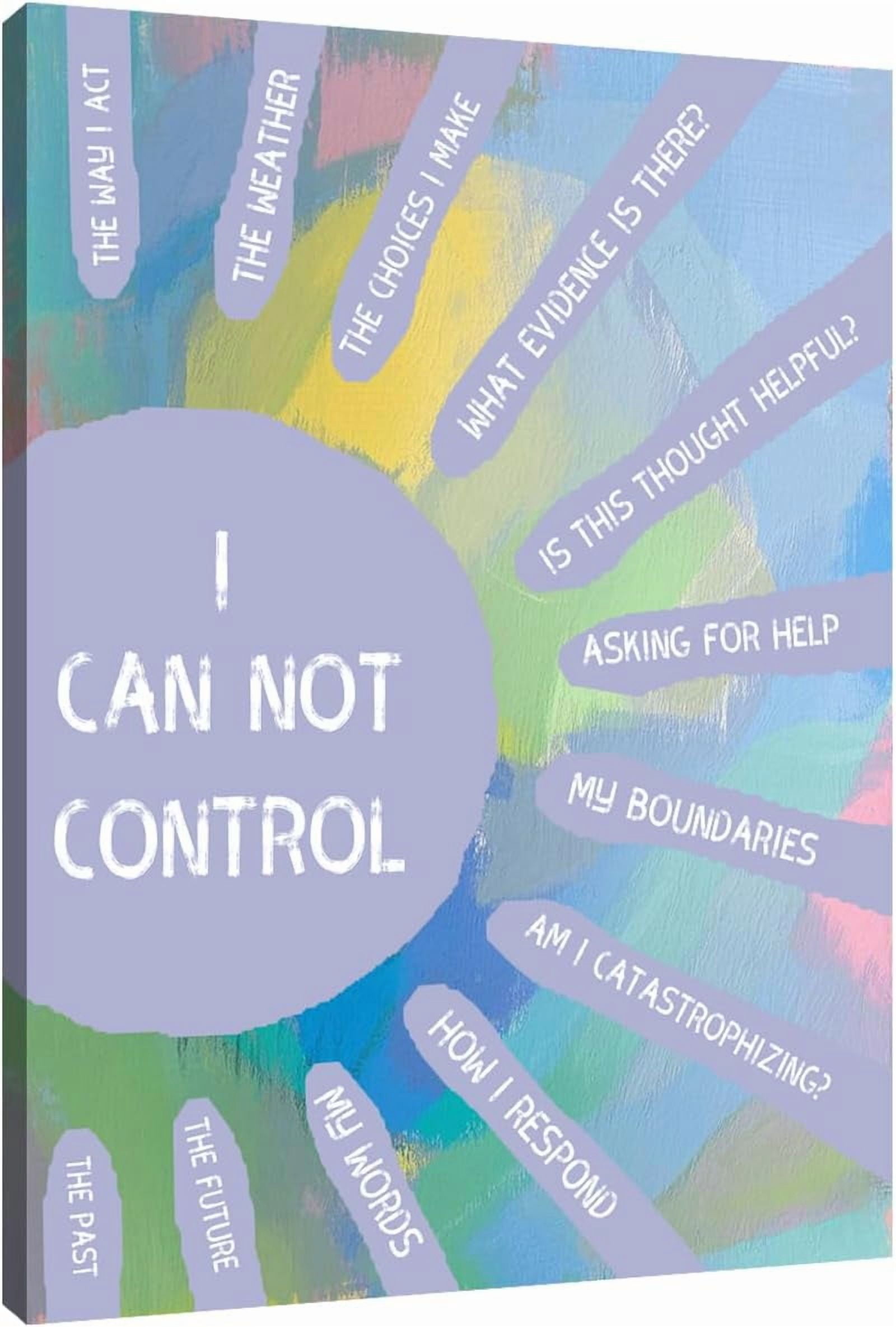 VELVET I Cannot Control Motivational Poster Prt Canvas Wall Art ...