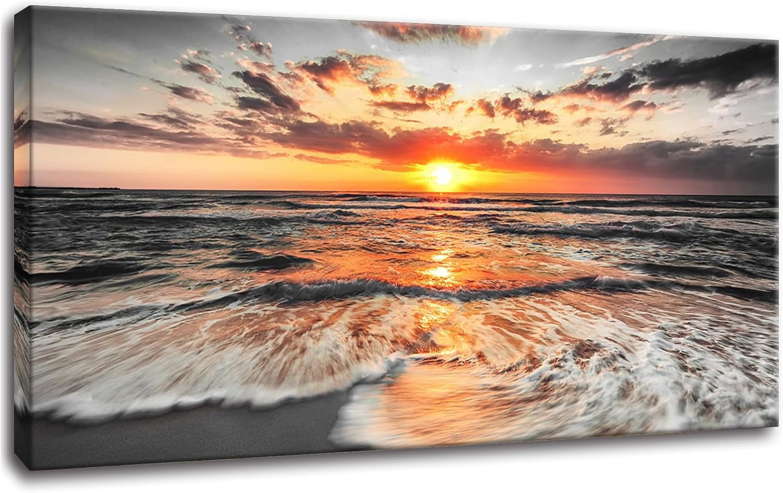 VELVET -Large Pictures for Living Room Wall Decor Beach Wall Art Black ...