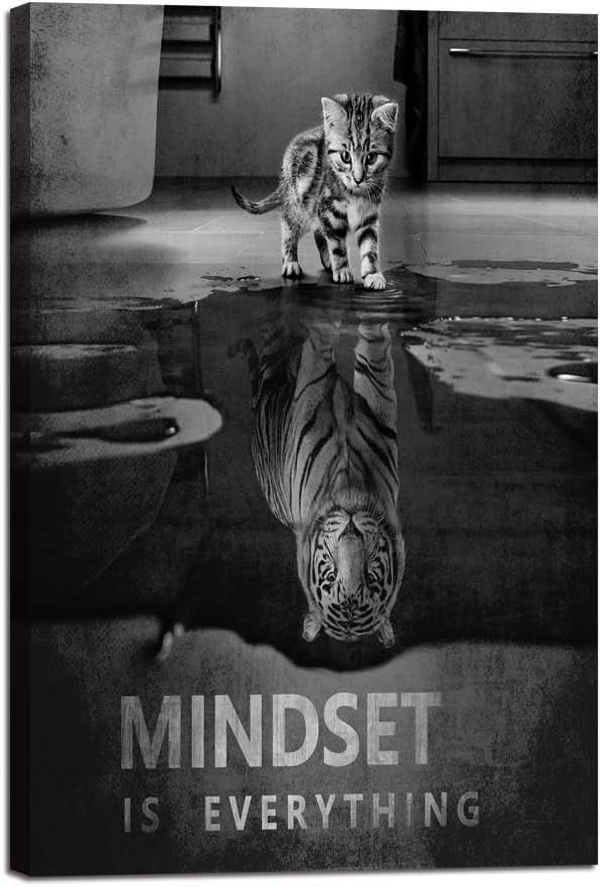 VELVET Motivational Canvas Wall Art Small Cat Pictures Big ...