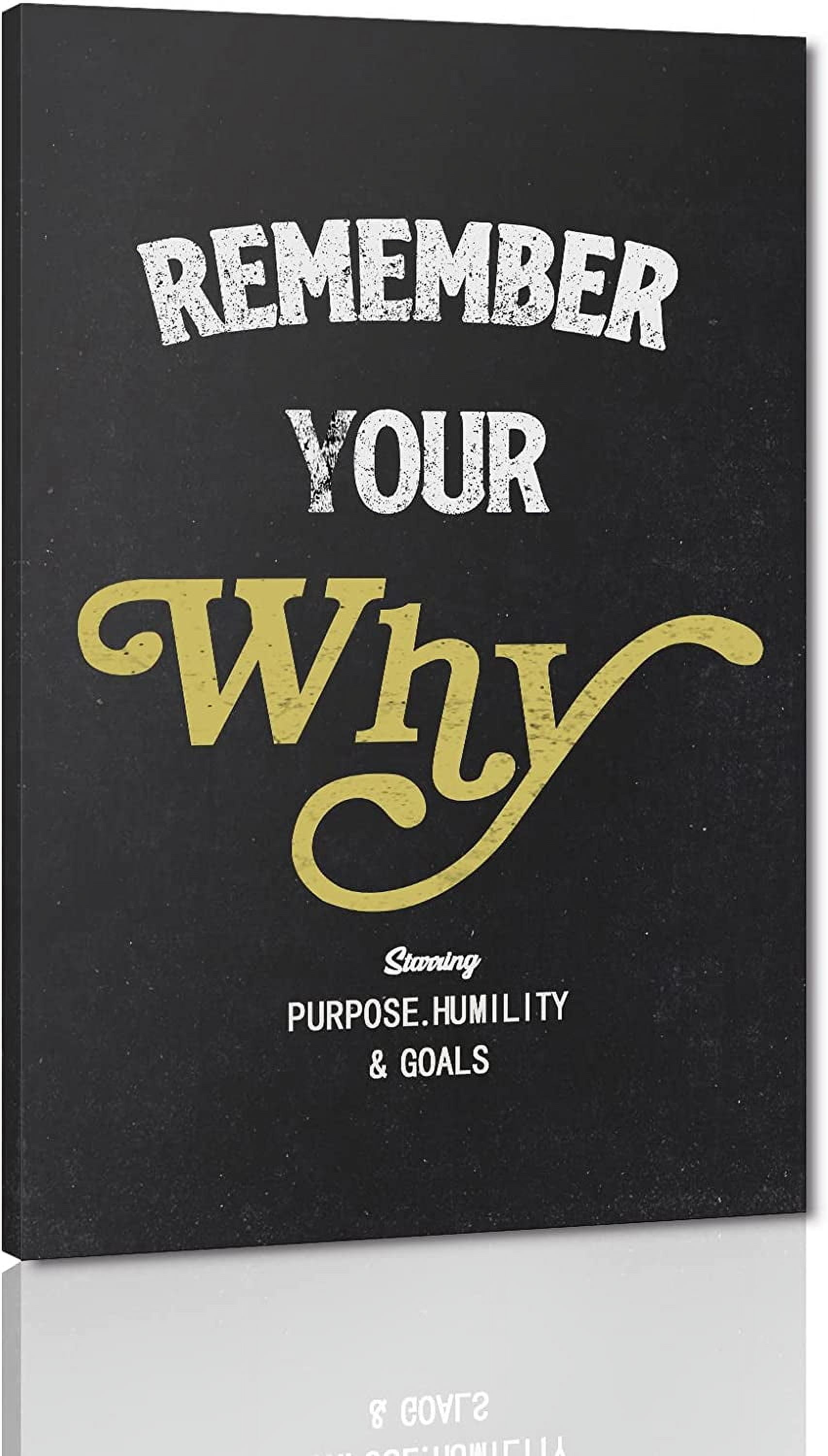 VELVET Remember Your Why-Inspirational Office Quotes Wall Art Purpose ...