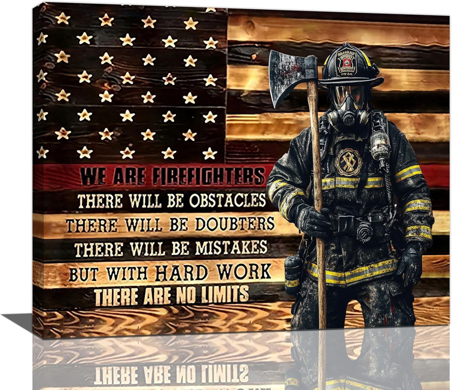 VELVET Retro Firefighter Wall Art Firefighter Wall Decor Motivational ...