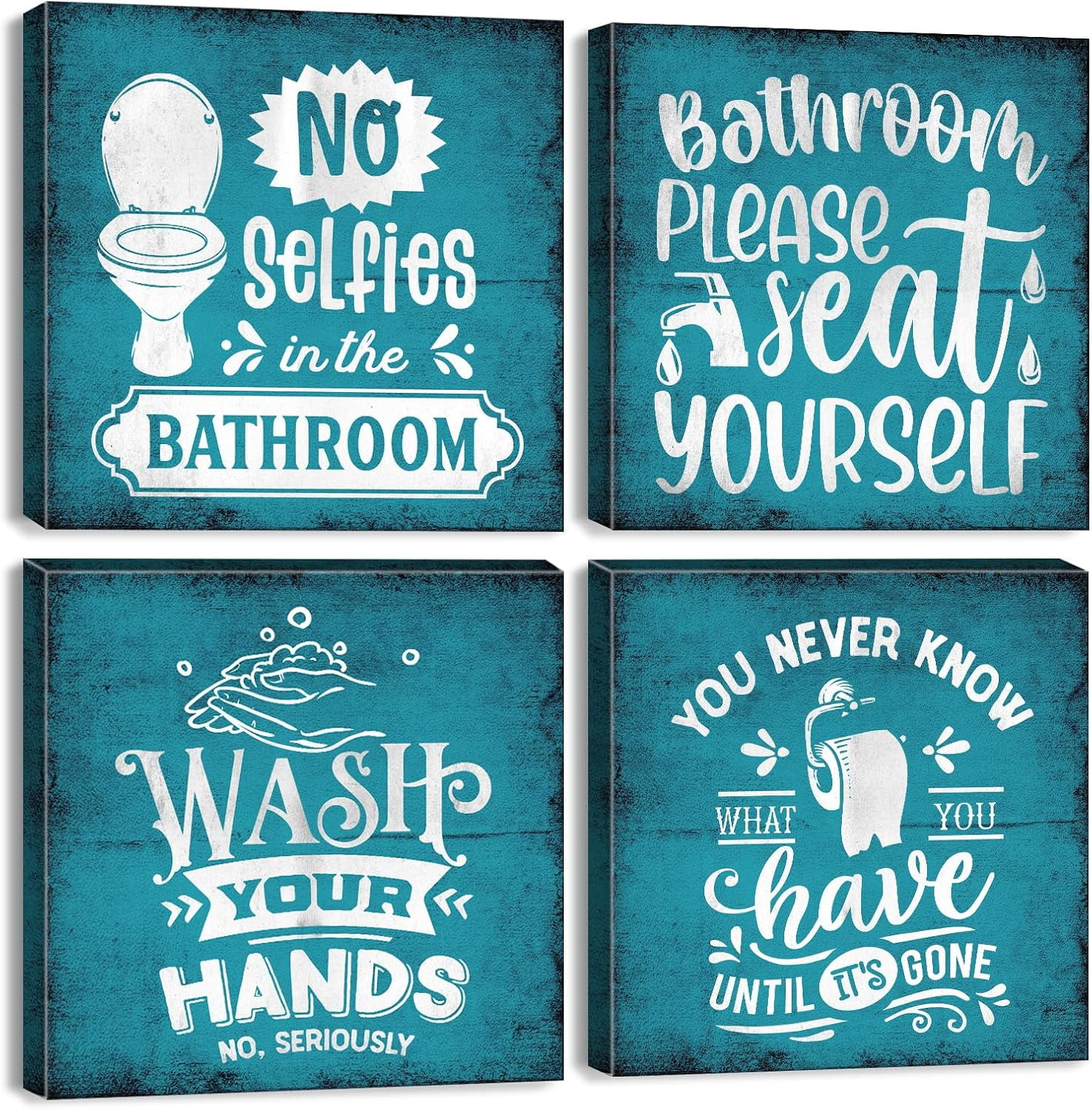 VELVET Teal Rules Wall Decor Rustic Relax Soak Unwind Wall Art for ...
