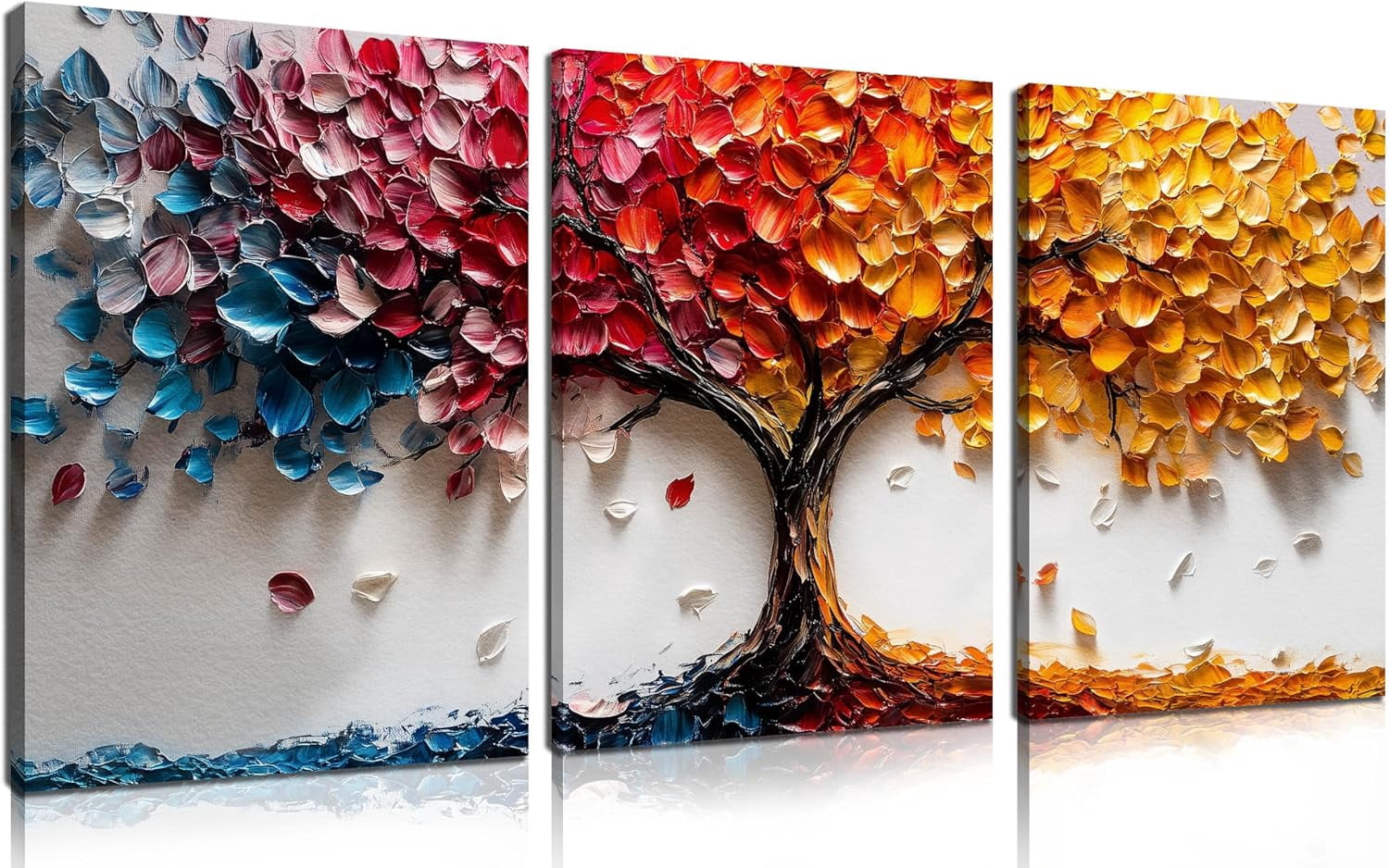 VELVET Tree Canvas Wall Art for Living Room Colorful Wall Decor for ...